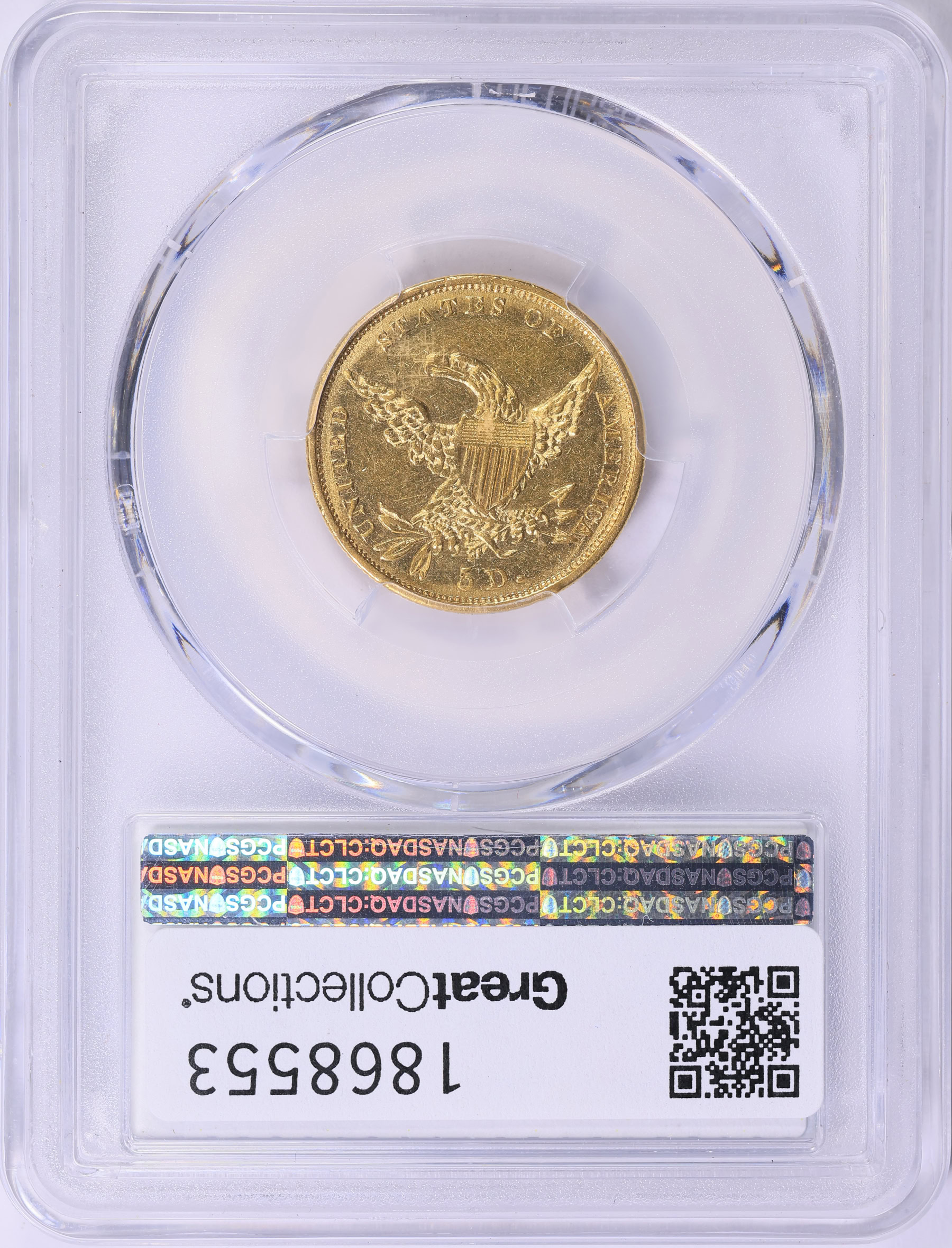 1834 Classic Head Gold Half Eagle Plain 4 PCGS AU-55 (Item 1868553) | GreatCollections Coin Auctions