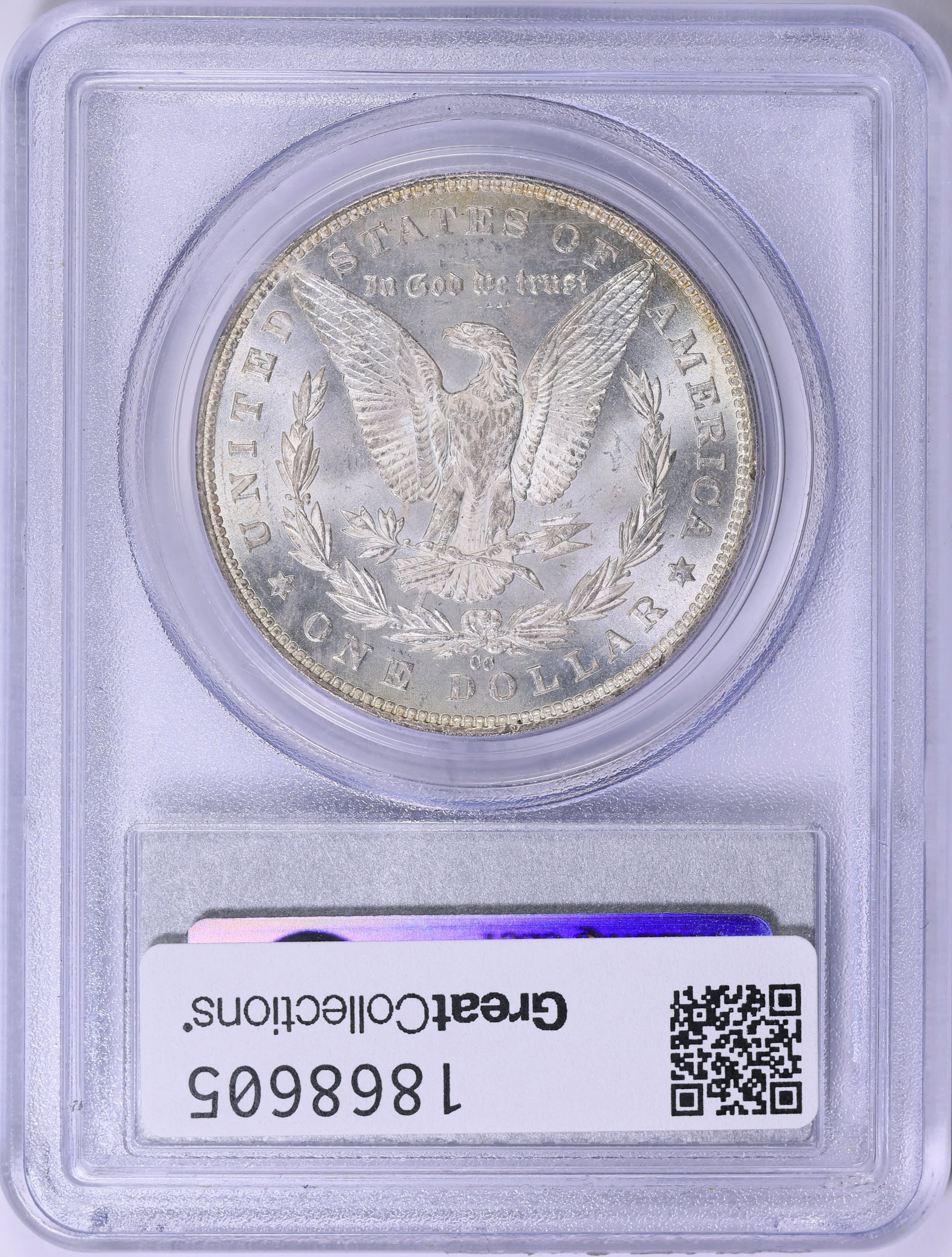 1890-CC Morgan Silver Dollar Tailbar PCGS MS-62 (Toned) (Carson City Collection) (Item 1868605 ...