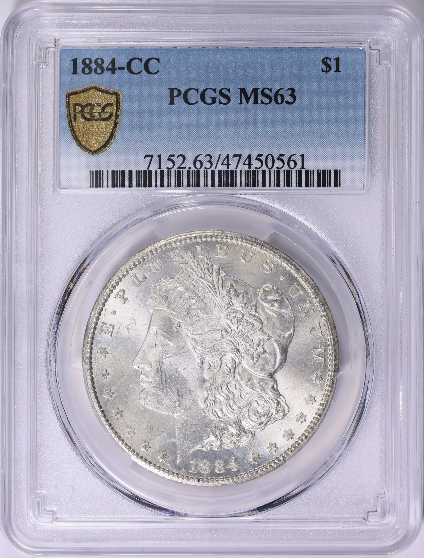 1884-CC Morgan Silver Dollar PCGS MS-63 (Item 1868613) | GreatCollections Coin Auctions