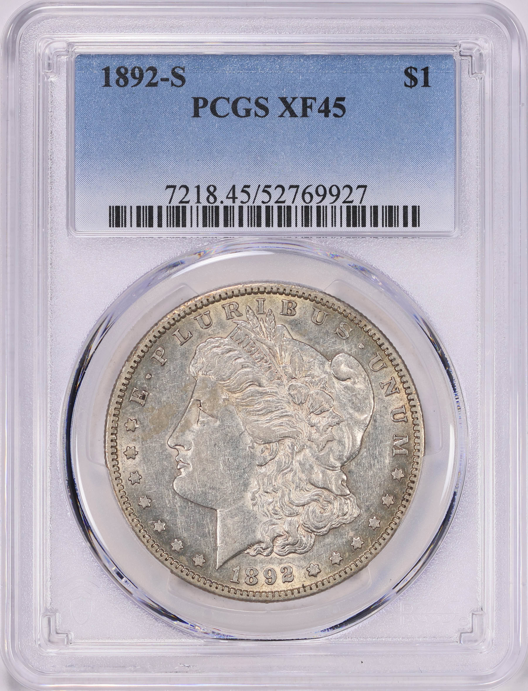 1892-S Morgan Silver Dollar PCGS XF-45 (Item 1868742) | GreatCollections Coin Auctions