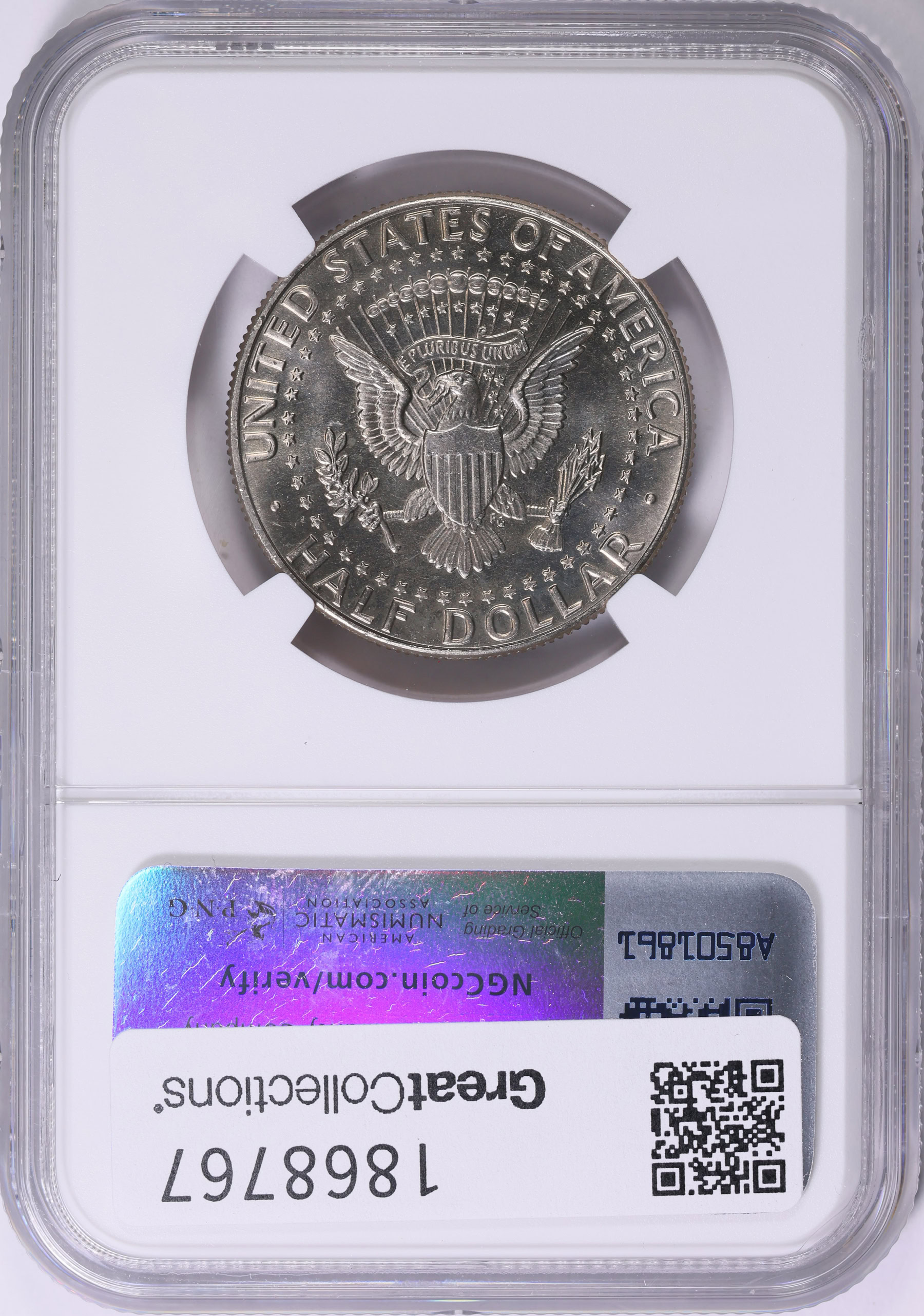 1989-D Kennedy Half Dollar NGC MS-67 (Toned) (Item 1868767) | GreatCollections Coin Auctions