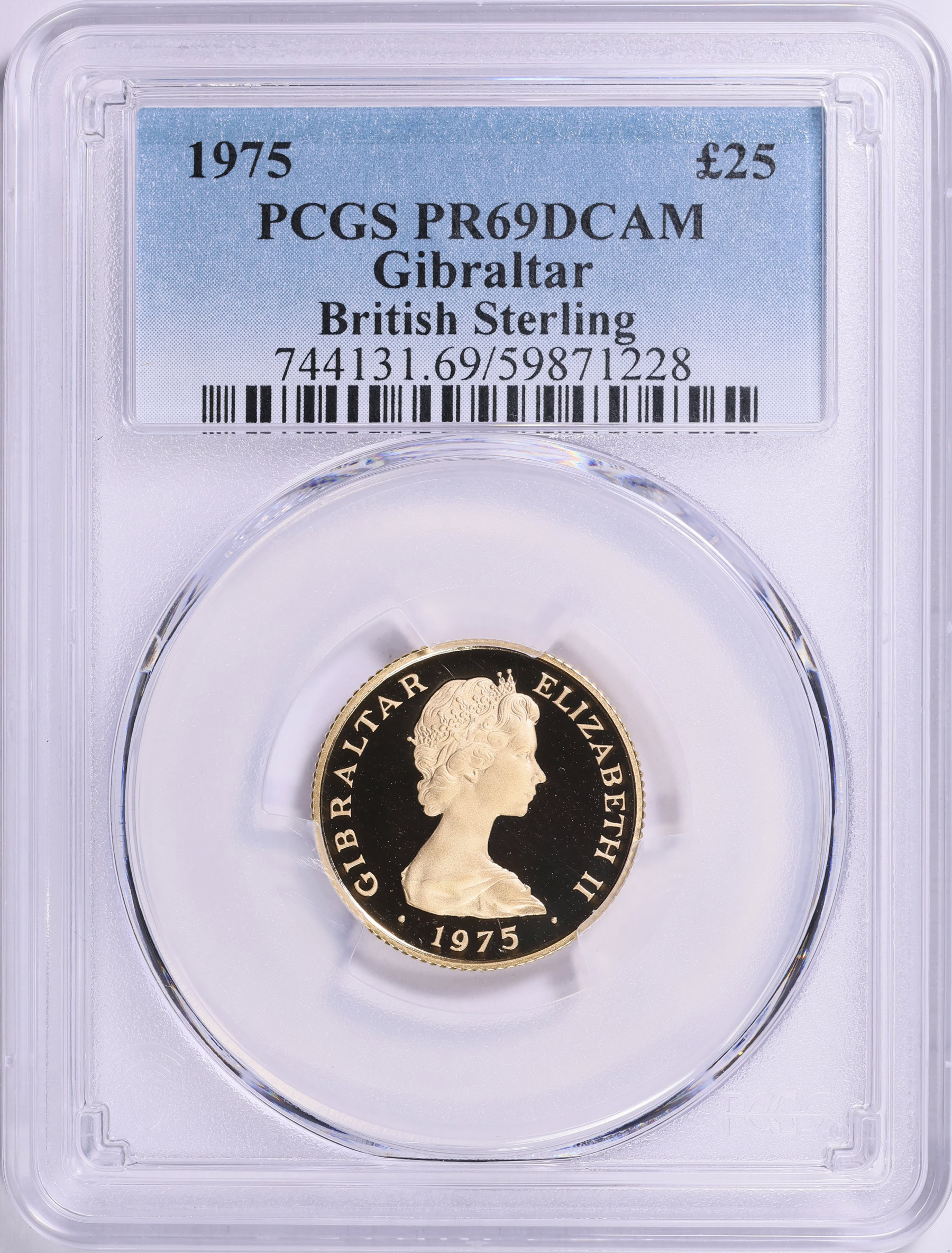 Gibraltar 1975 Gold £25 Introduction of British Sterling 250th ...