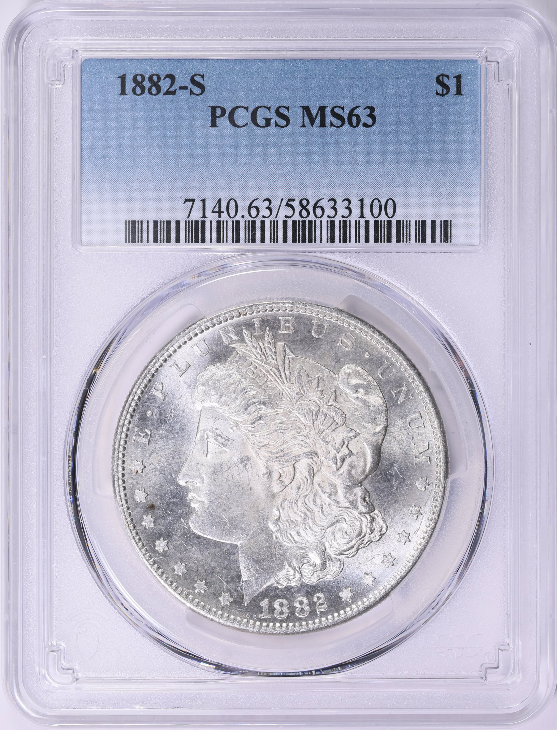 1882-S Morgan Silver Dollar PCGS MS-63 (Item 1868795) | GreatCollections Coin Auctions