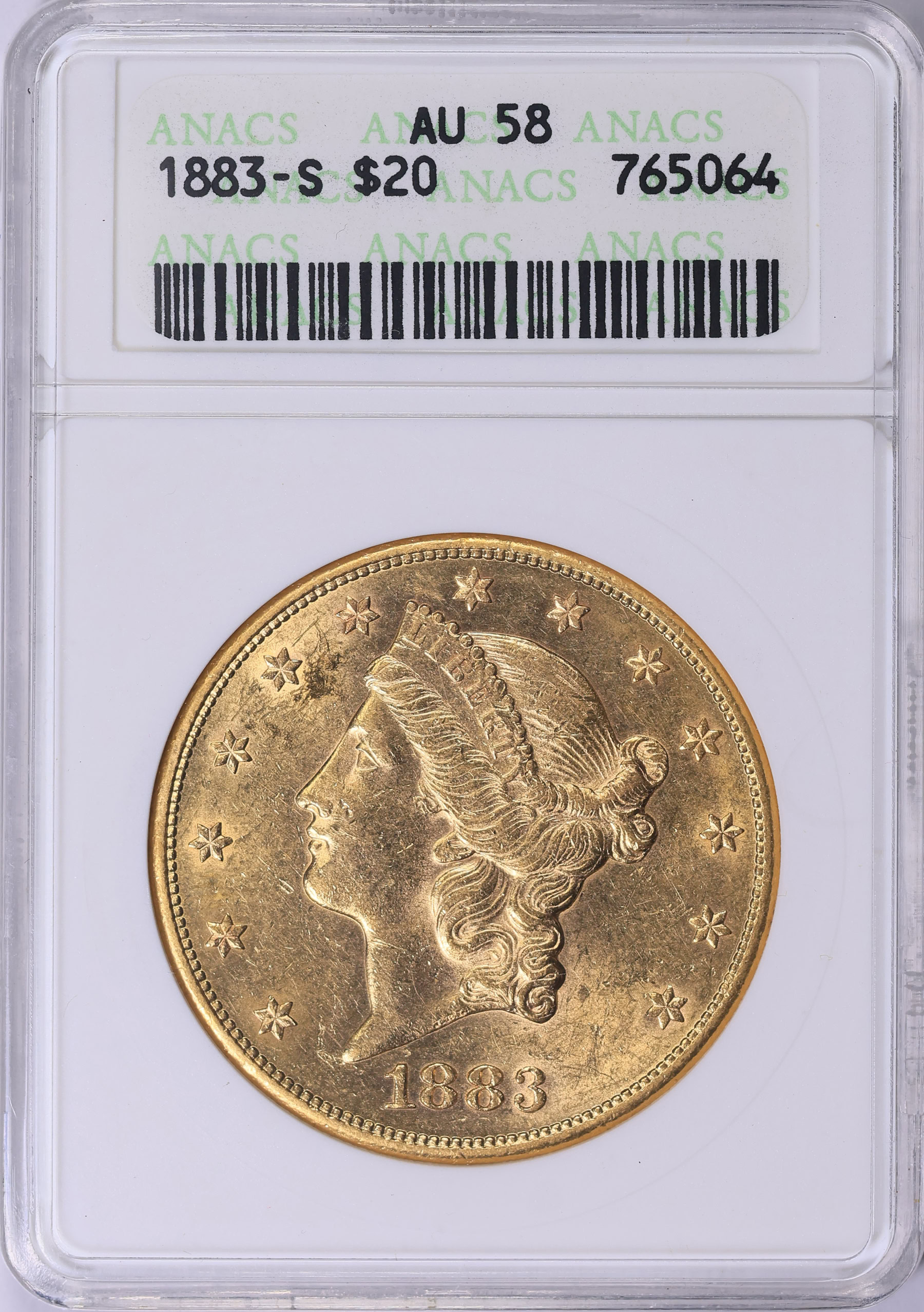 1883-S Liberty Gold Double Eagle ANACS AU-58 OH (Item 1868845) | GreatCollections Coin Auctions