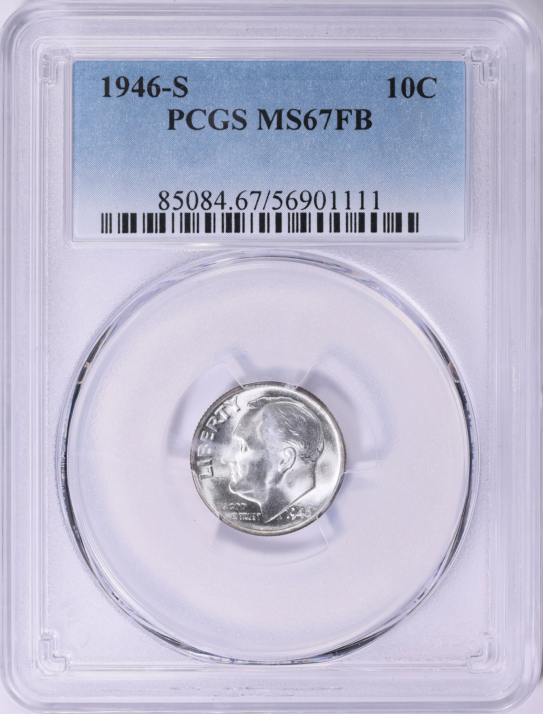 1946-S Roosevelt Dime PCGS MS-67 FB (Item 1868859) | GreatCollections Coin Auctions