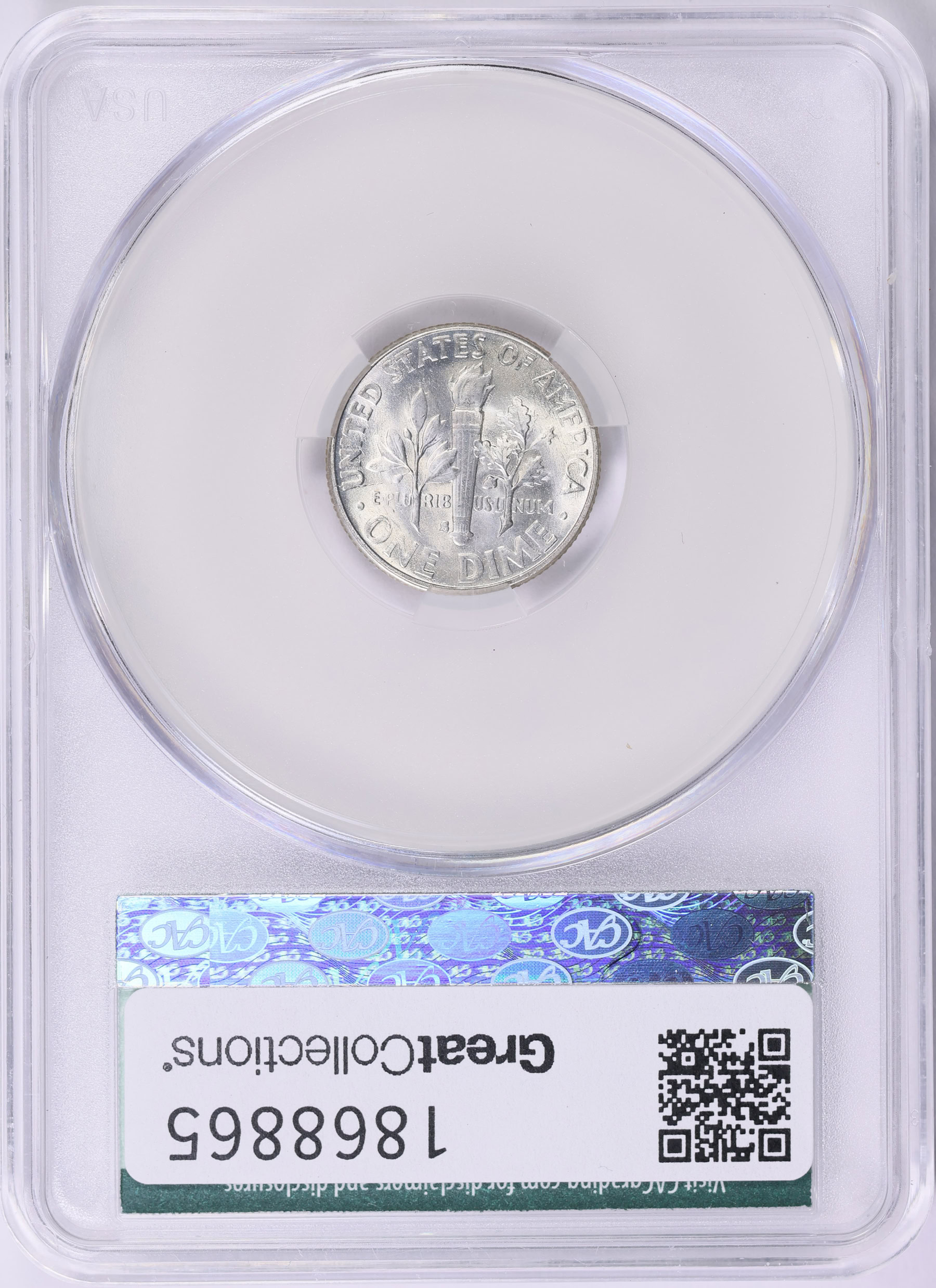 1953-S Roosevelt Dime Acorn FS-901 CACG MS-65 | CACG Cert #994936296 ...