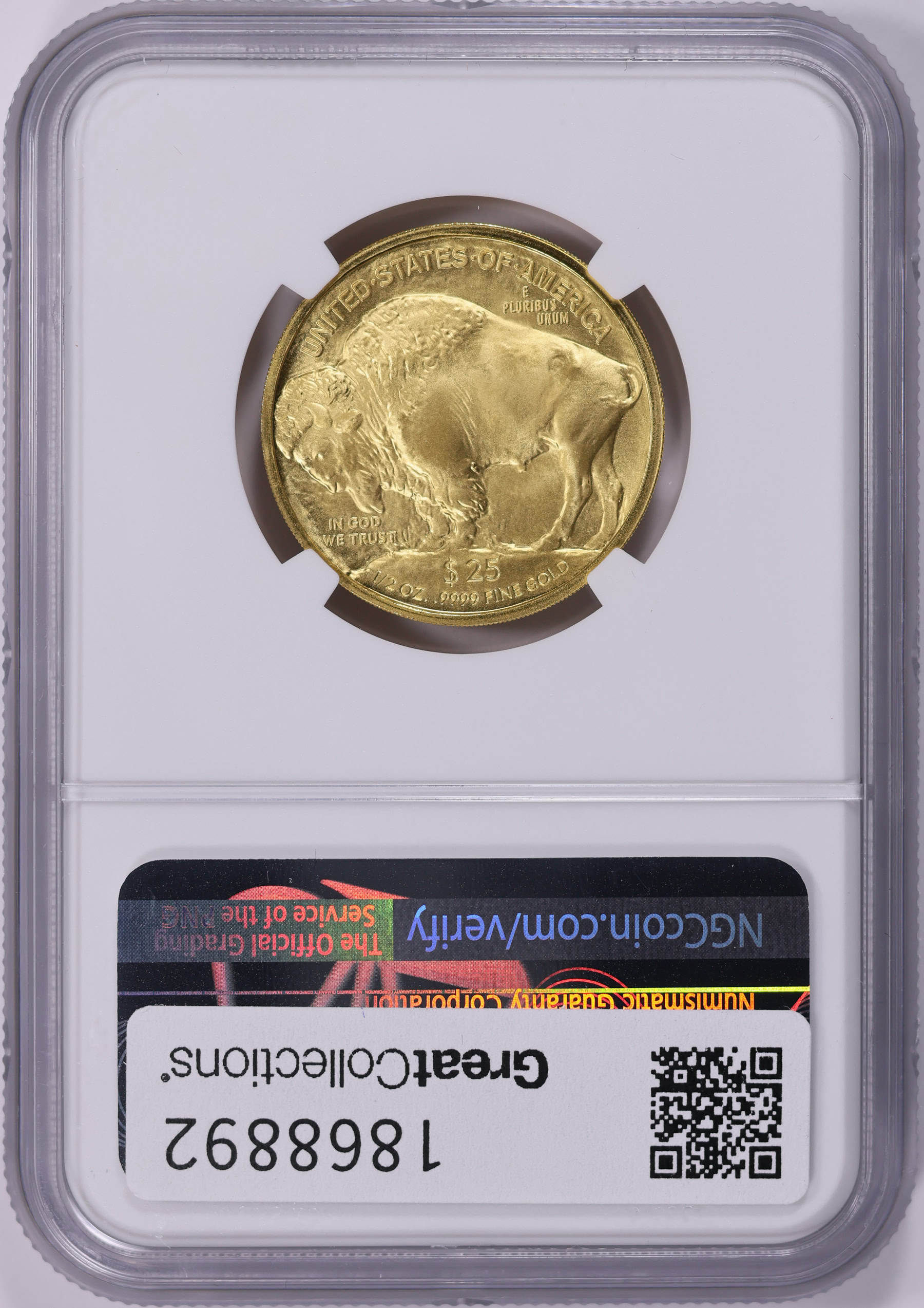 2008-W $25 Half-Ounce Gold American Buffalo Burnished NGC MS-70 (Anna ...