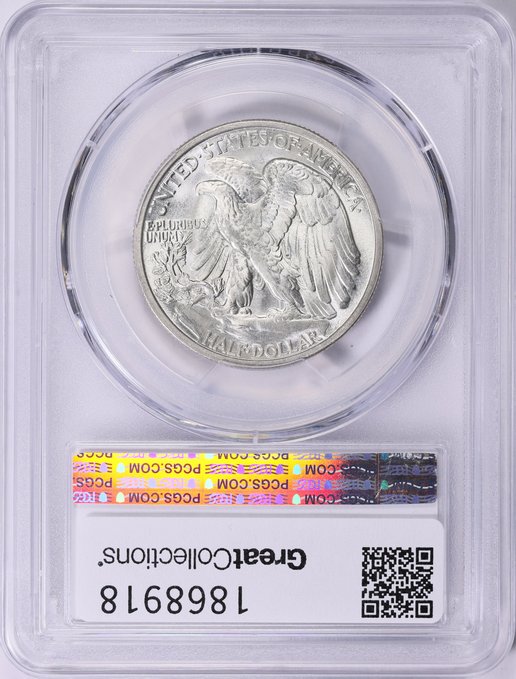 1945-S Walking Liberty Half Dollar PCGS MS-66+ (CAC Green) (Item 1868918) | GreatCollections ...