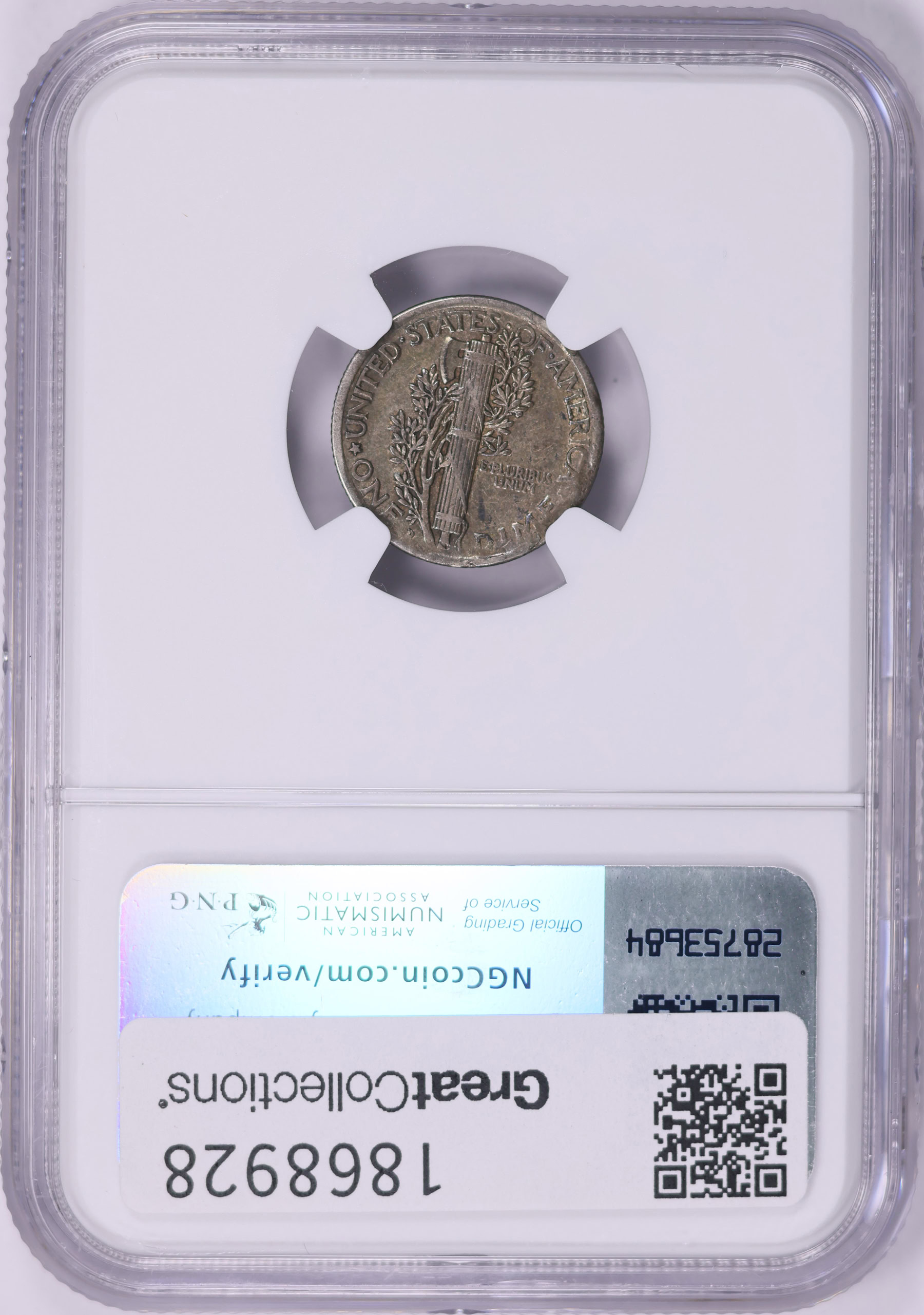 Mint Error 1921-D Mercury Dime Struck on a Defective Planchet NGC AU ...