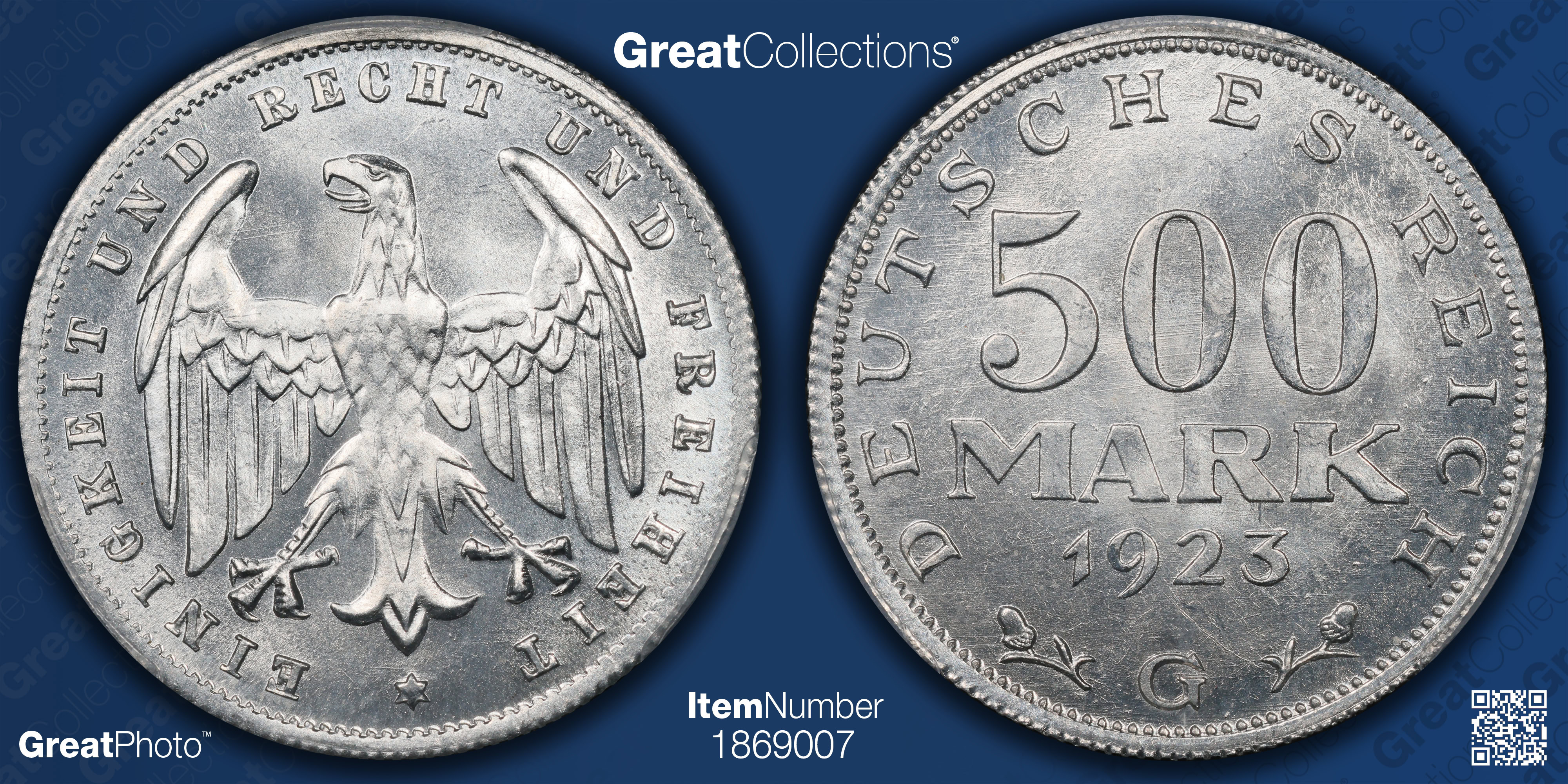 Germany 1923-G 500 Marks KM-36 PCGS MS-66 (Item 1869007 ...