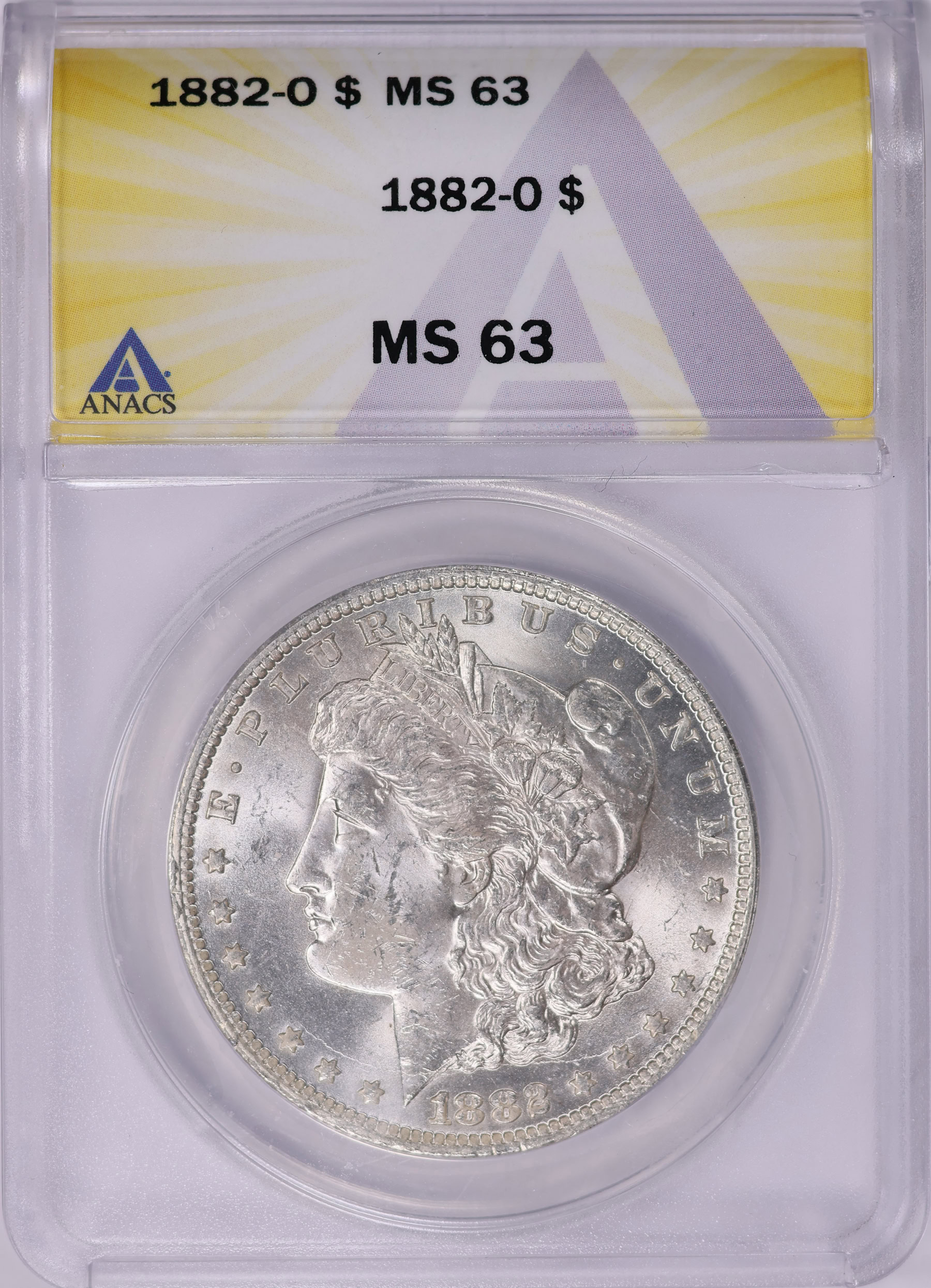 1882-O Morgan Silver Dollar ANACS MS-63 (Item 1869109) | GreatCollections Coin Auctions