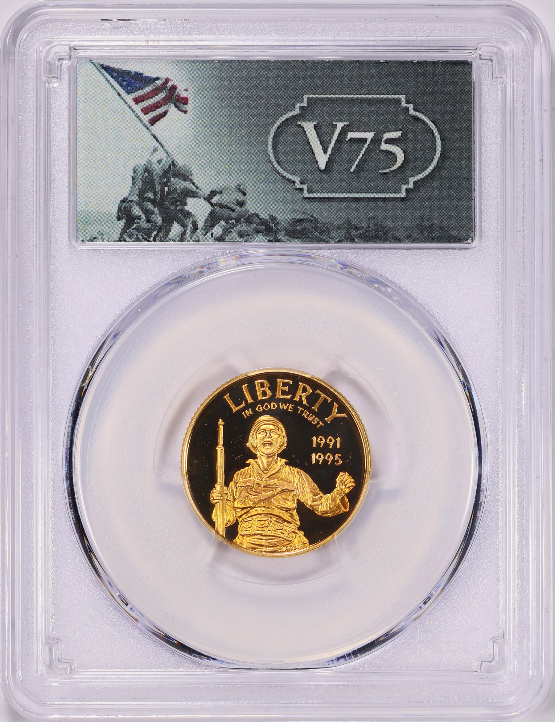 1991-95-W 50th Anniversary of World War II Gold $5 PCGS Proof-68 DCAM ...