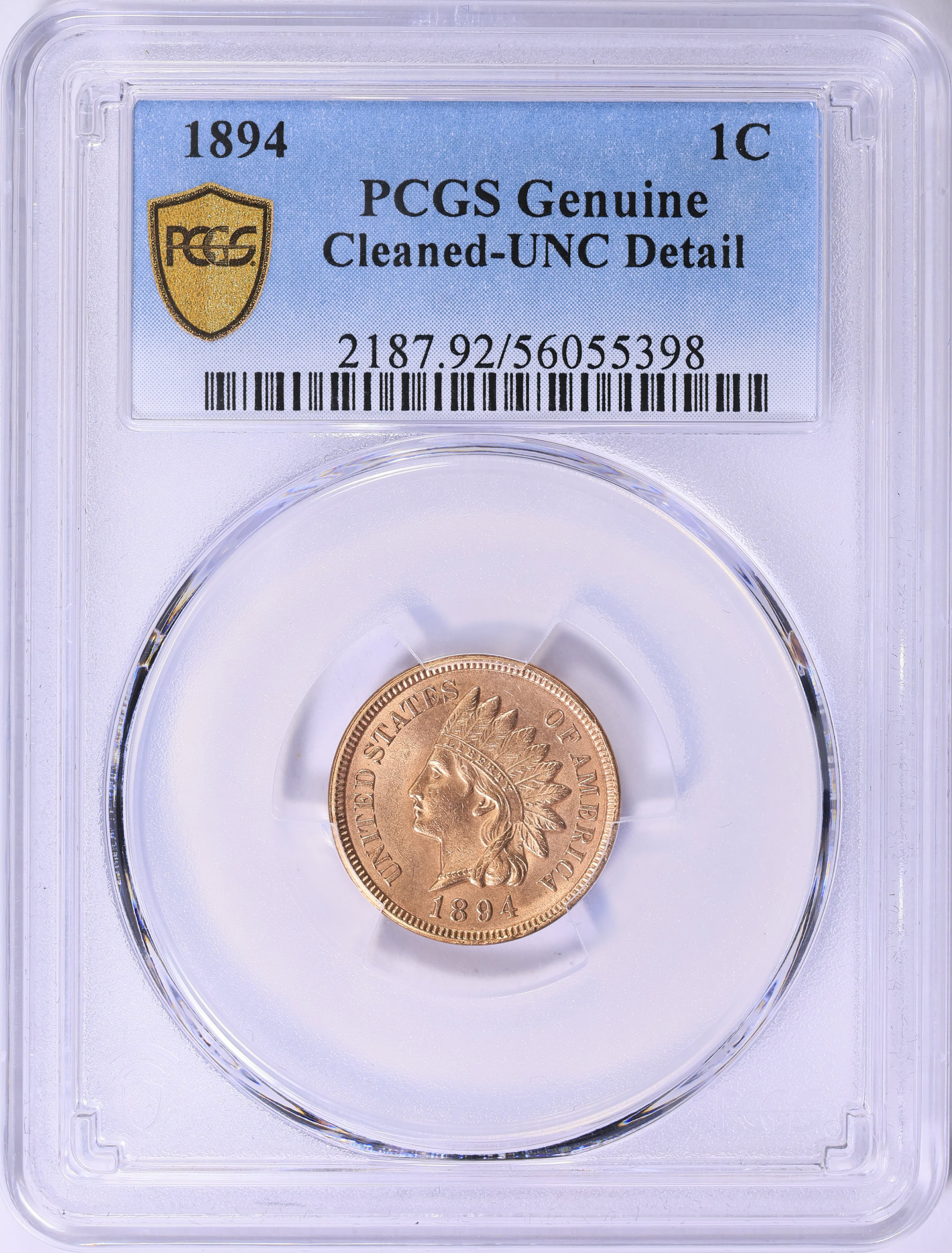 1894 Indian Cent PCGS Genuine Unc Details (Item 1869411 ...
