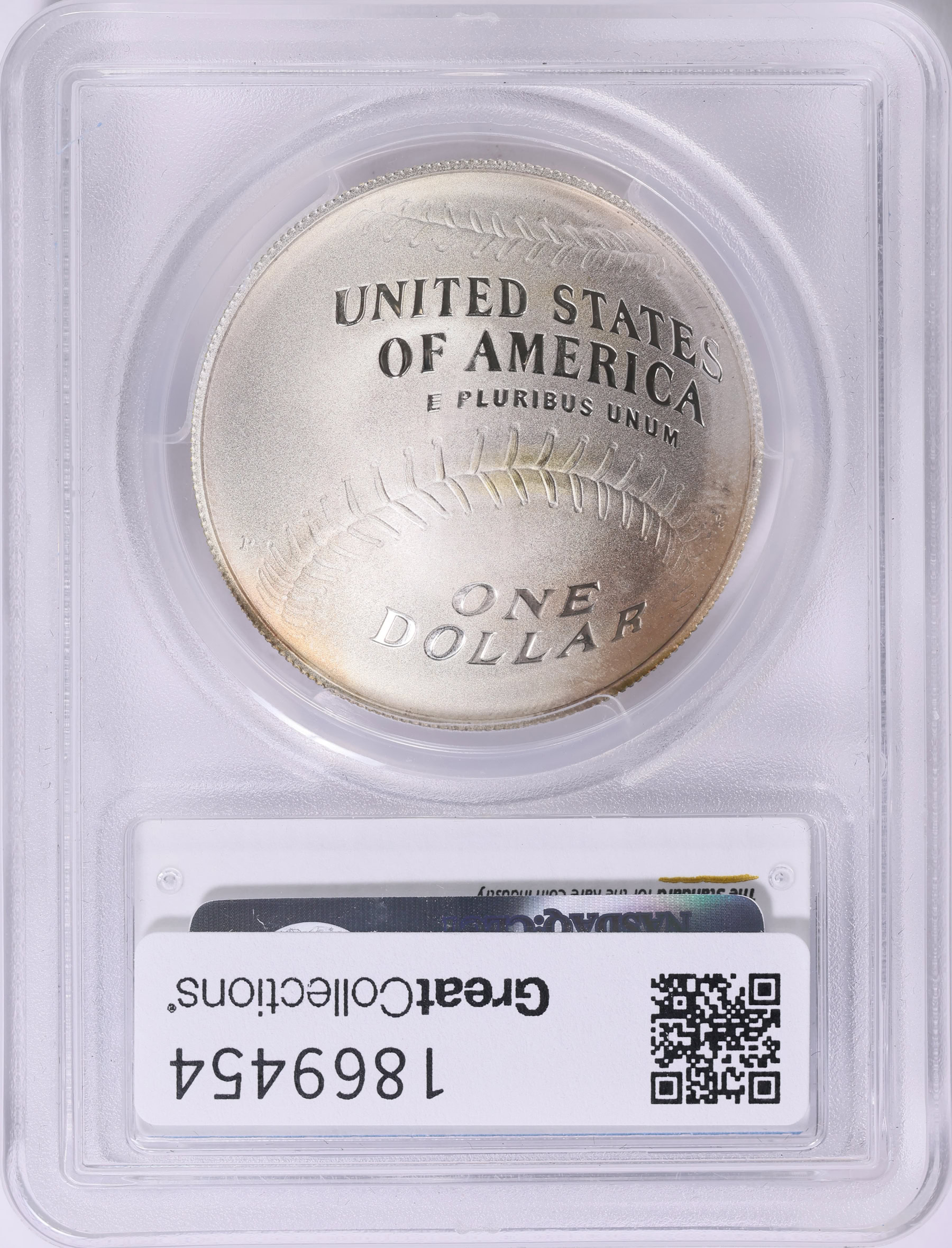 2014-P Baseball Hall of Fame Silver Dollar PCGS Proof-70 DCAM (Toned ...