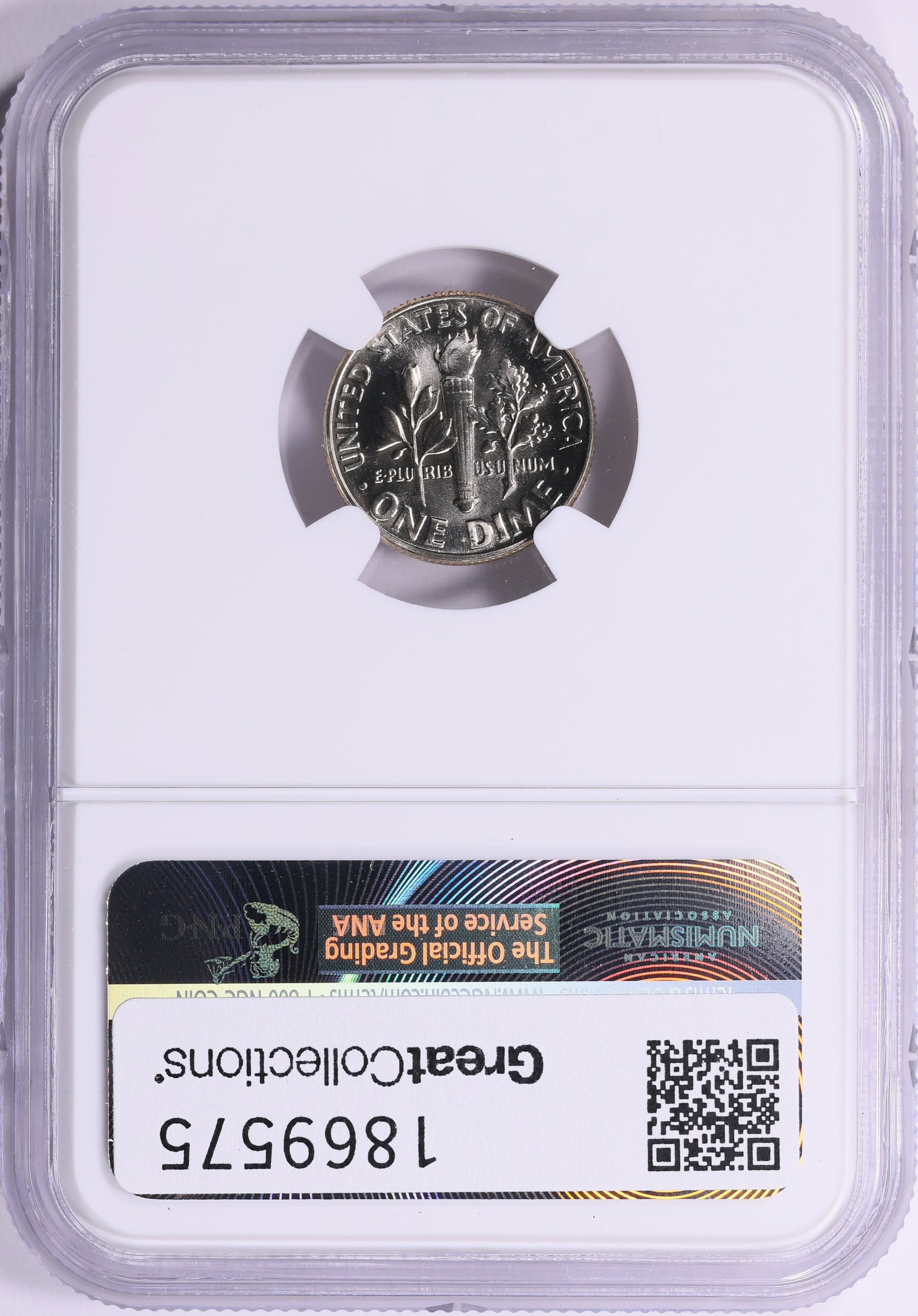 1965 Roosevelt Dime SMS NGC MS-68 (Item 1869575) | GreatCollections ...