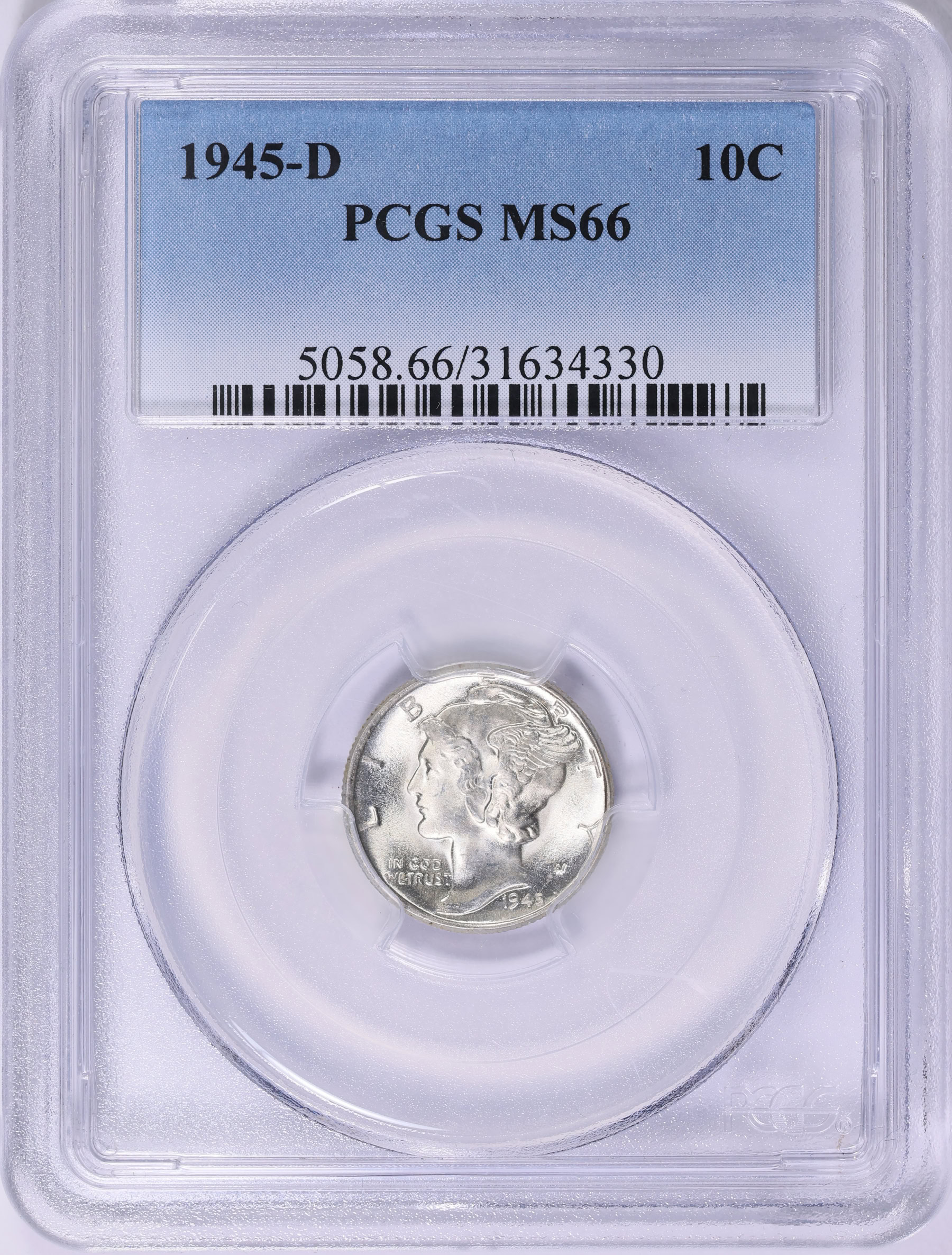 1945-D Mercury Dime PCGS MS-66 (Item 1869594) | GreatCollections Coin Auctions