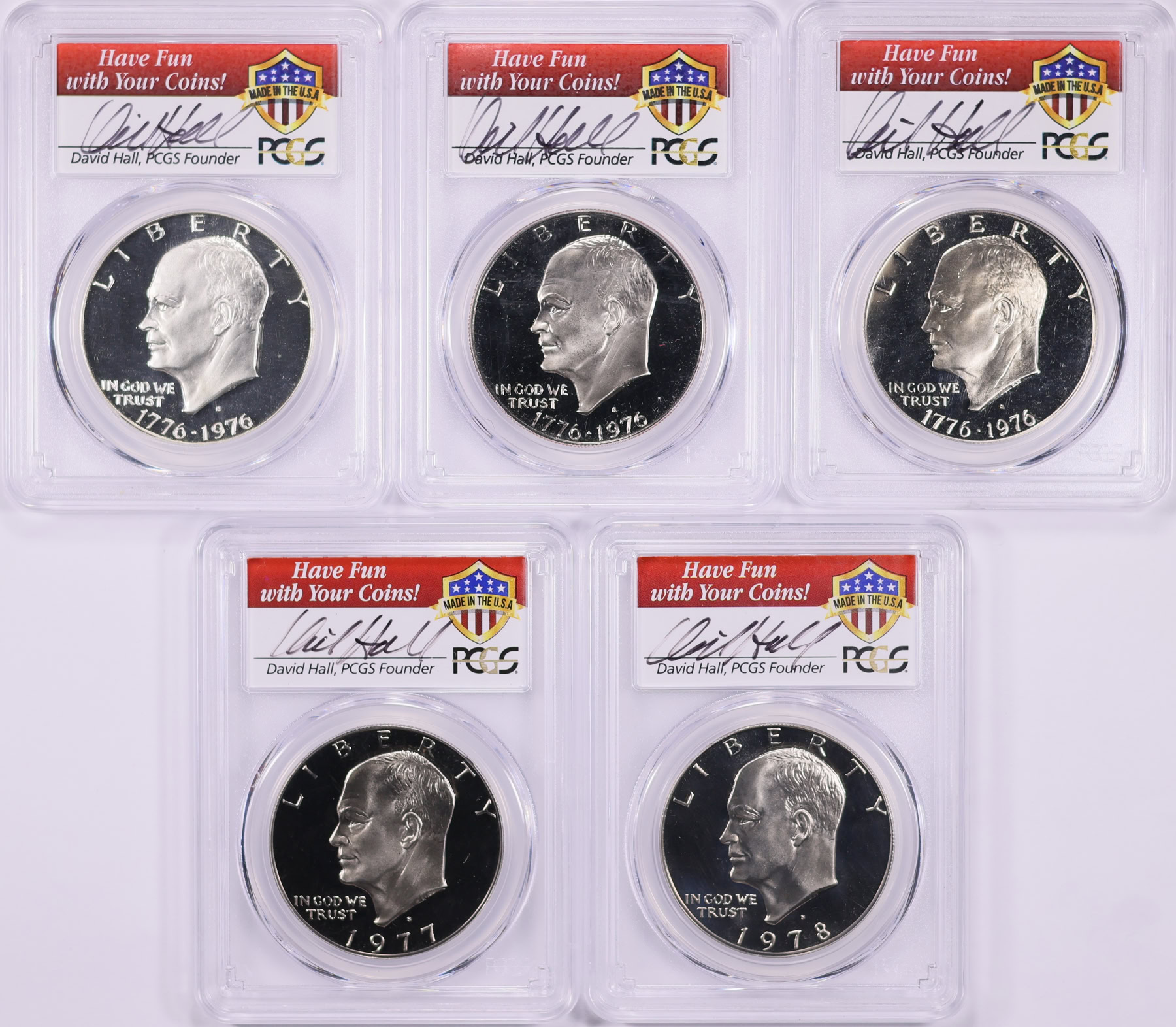 Eisenhower Proof Dollar Date Run Including Silver PCGS Proof-69 DCAM ...