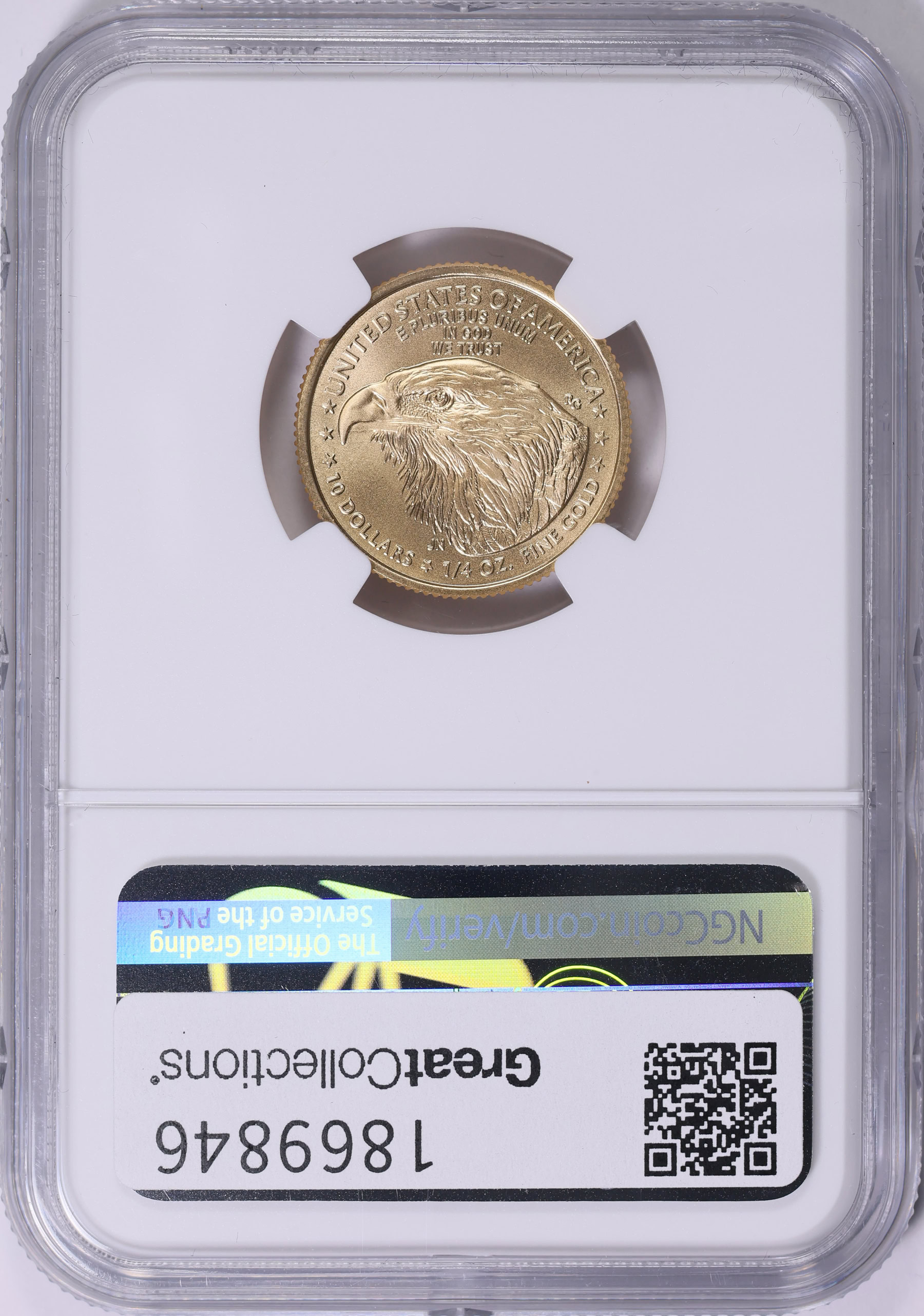 2021 $10 Quarter-Ounce Gold American Eagle Type 2 First Releases NGC MS-70 (Jennie Norris Signed ...