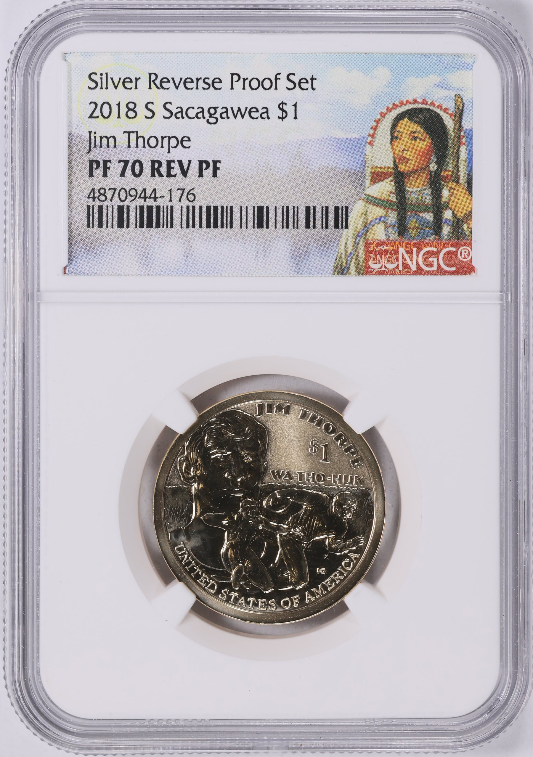 2018-S Sacagawea Dollar Reverse Proof (From the 50th Anniversary Set ...