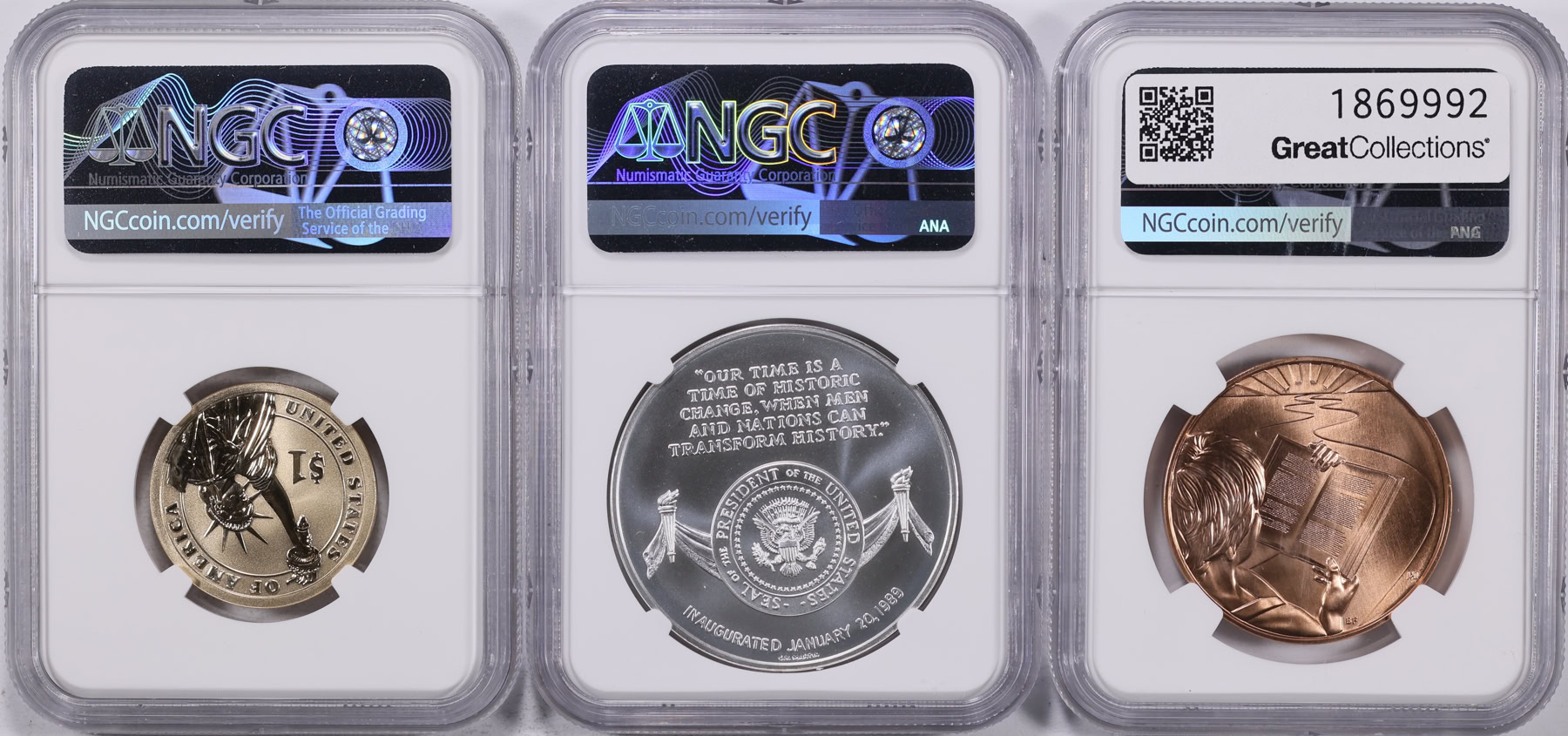2020-S and (2020) Presidential Dollar George H.W. Bush Reverse Proof ...