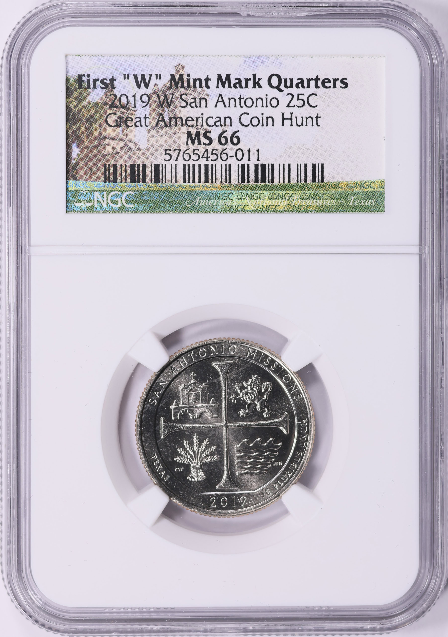 2019-W America the Beautiful Quarter San Antonio Missions National Park ...