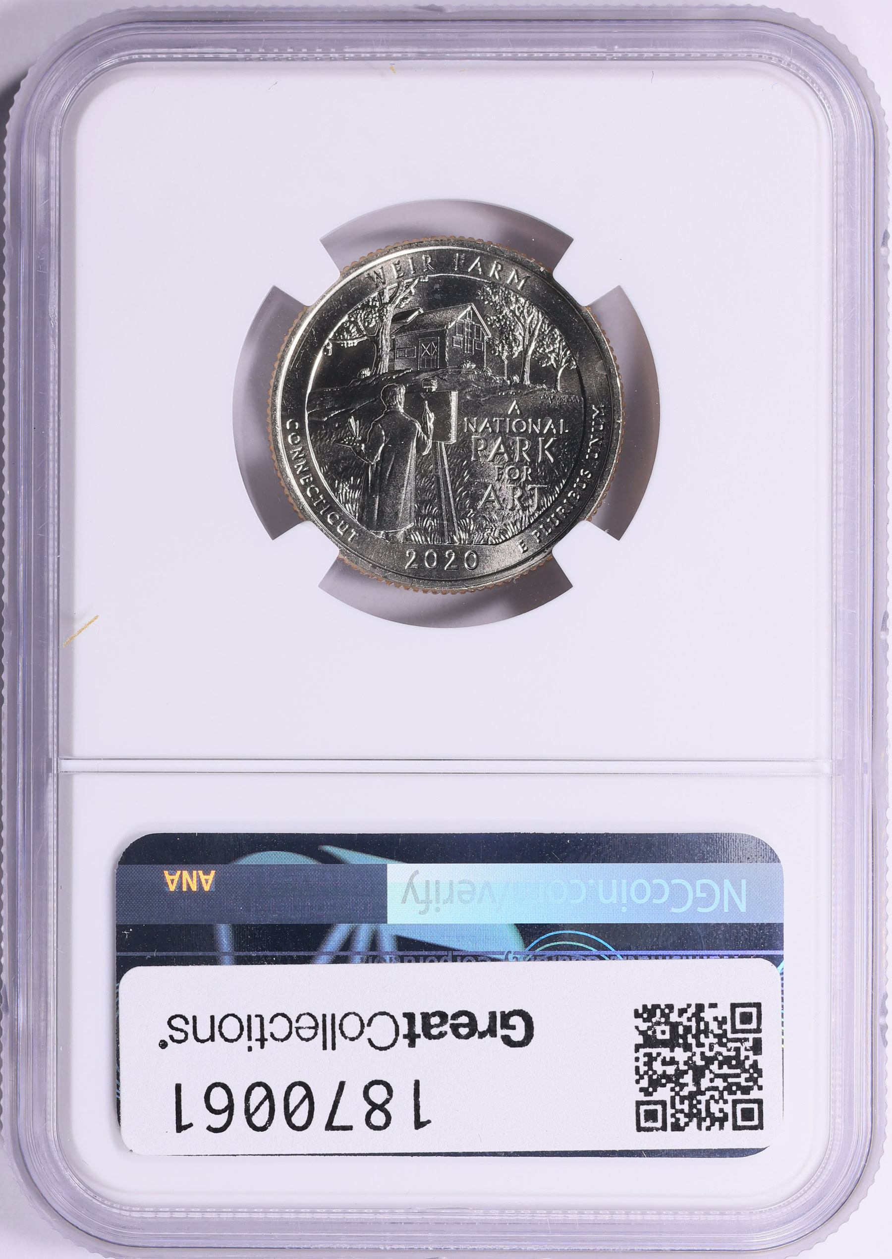 2020-W America the Beautiful Quarter Weir Farm Historic Site V75 Privy ...