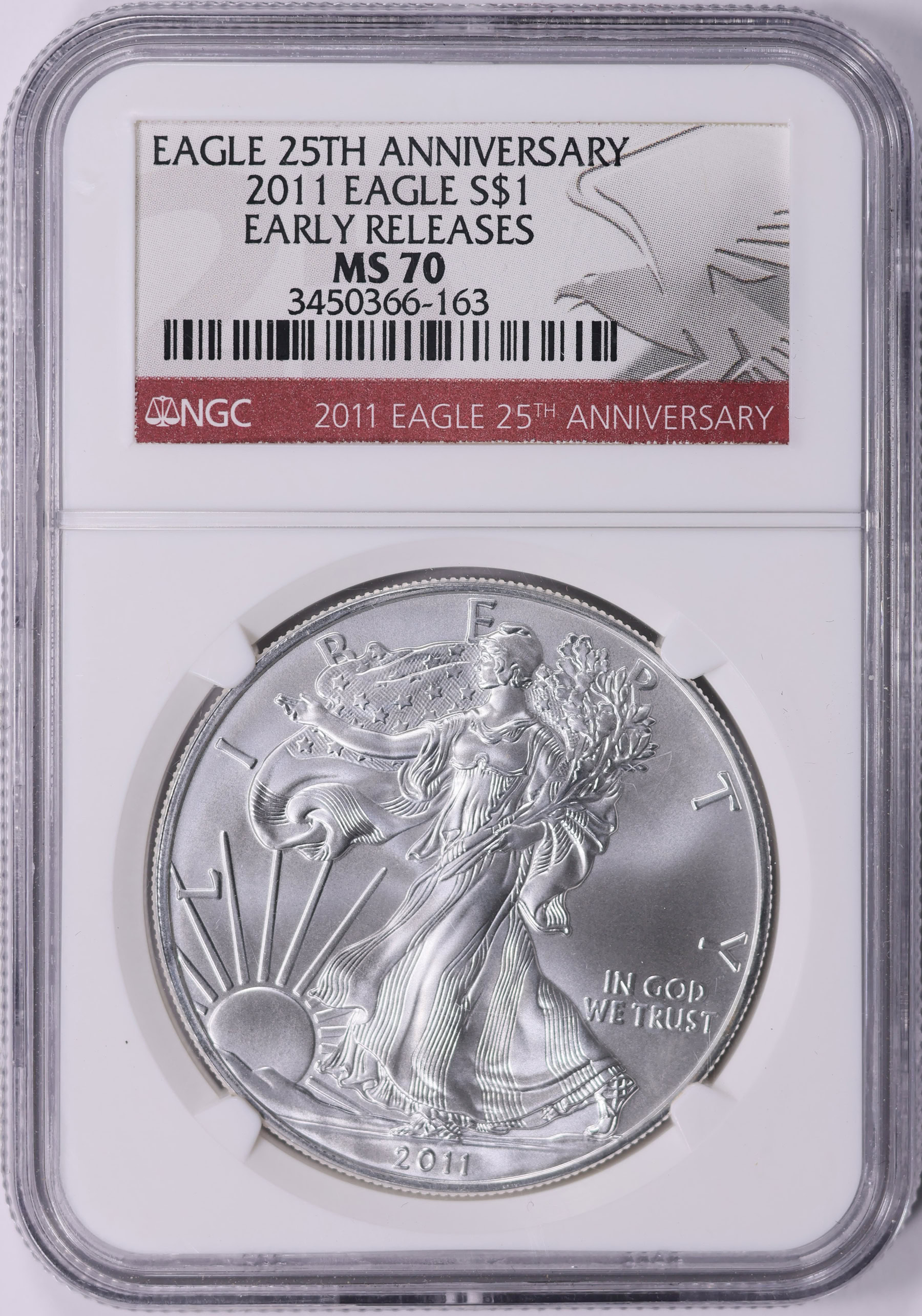 2011 $1 Silver Eagle Early Releases NGC MS-70 (Item 1870137 ...