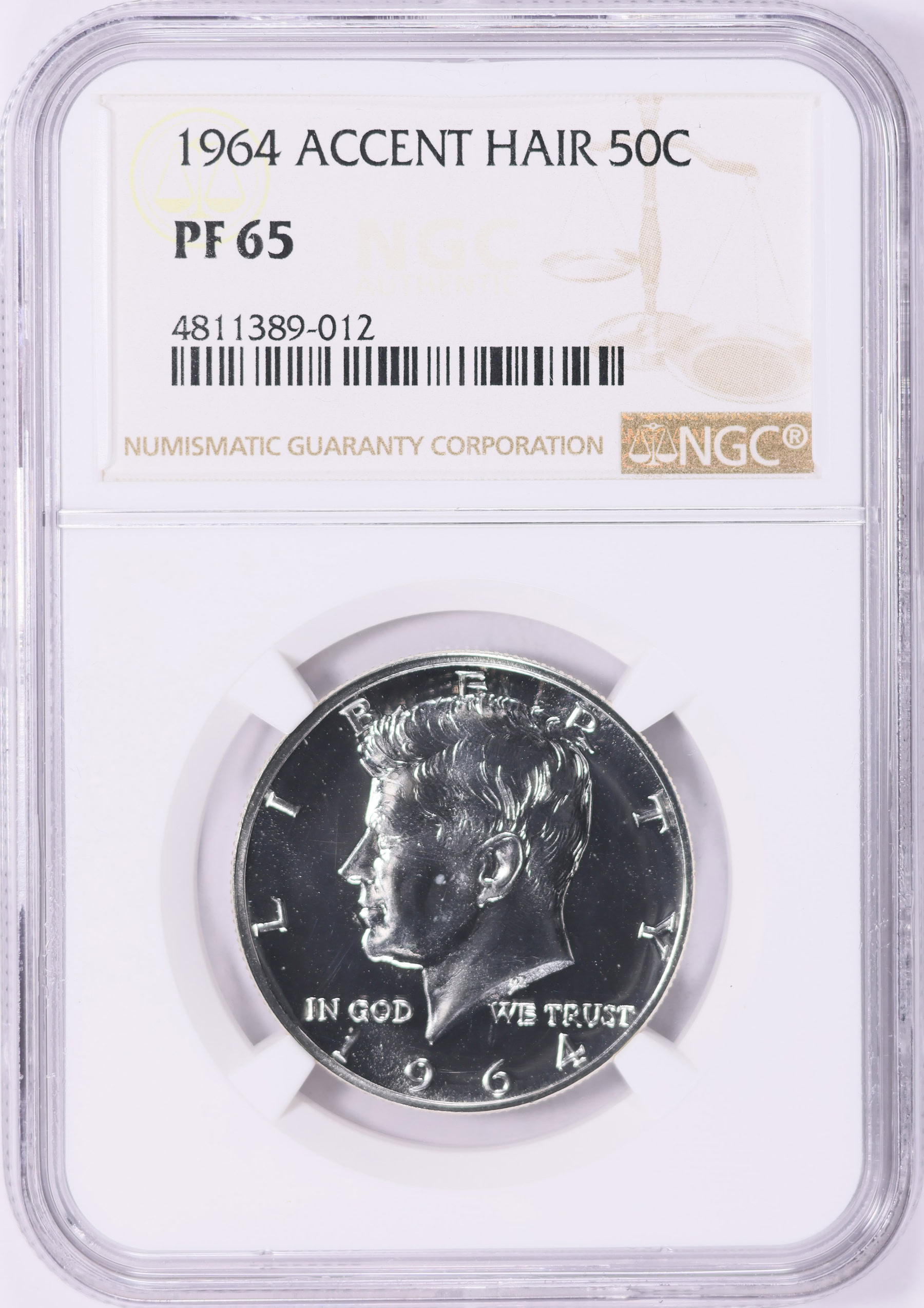 1964 Kennedy Half Dollar Accented Hair NGC Proof-65 (Item 1870211 ...