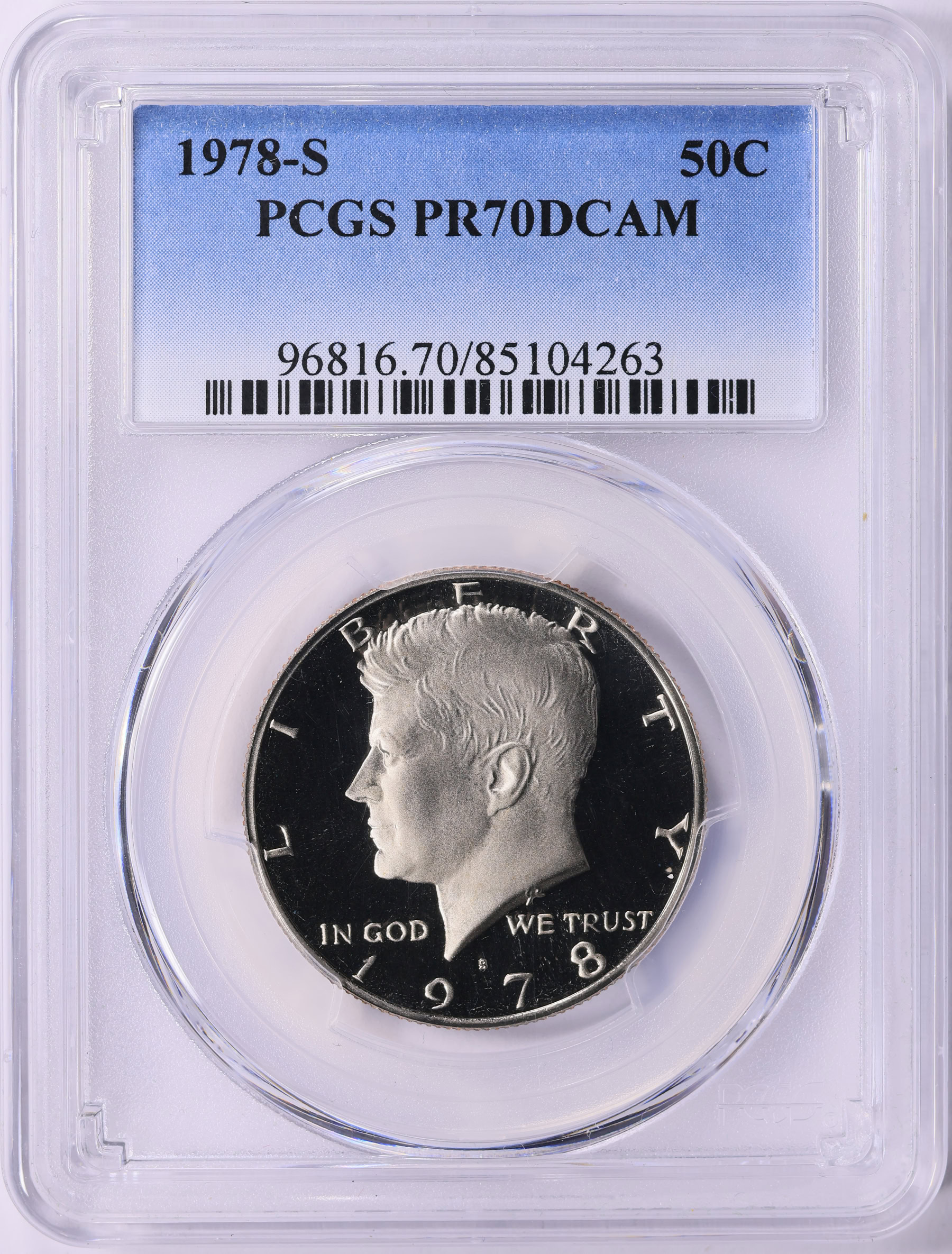 1978-S Kennedy Half Dollar PCGS Proof-70 DCAM (Item 1870221) | GreatCollections Coin Auctions