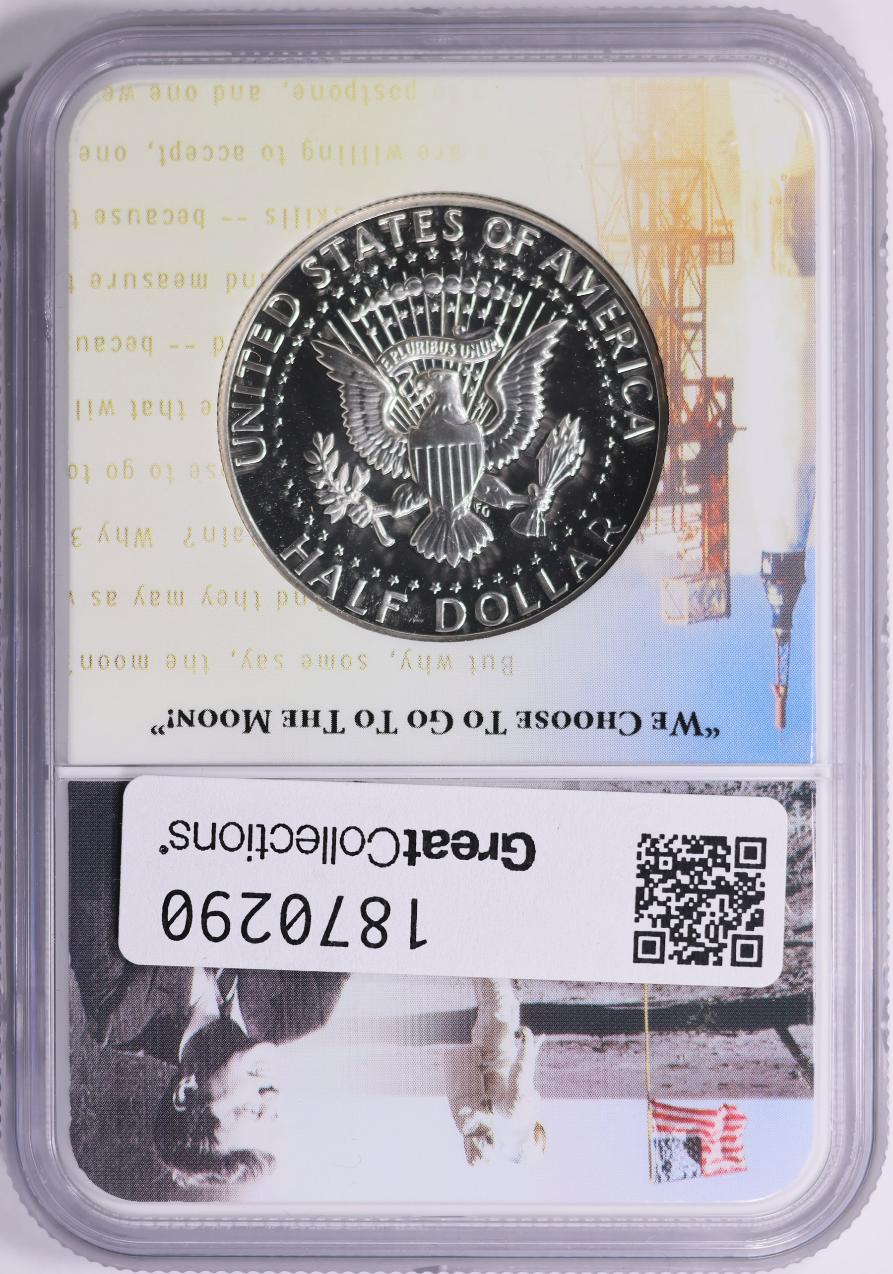 1970-S Kennedy Half Dollar NGC Proof-69 UC (Apollo 11 Frame Holder ...