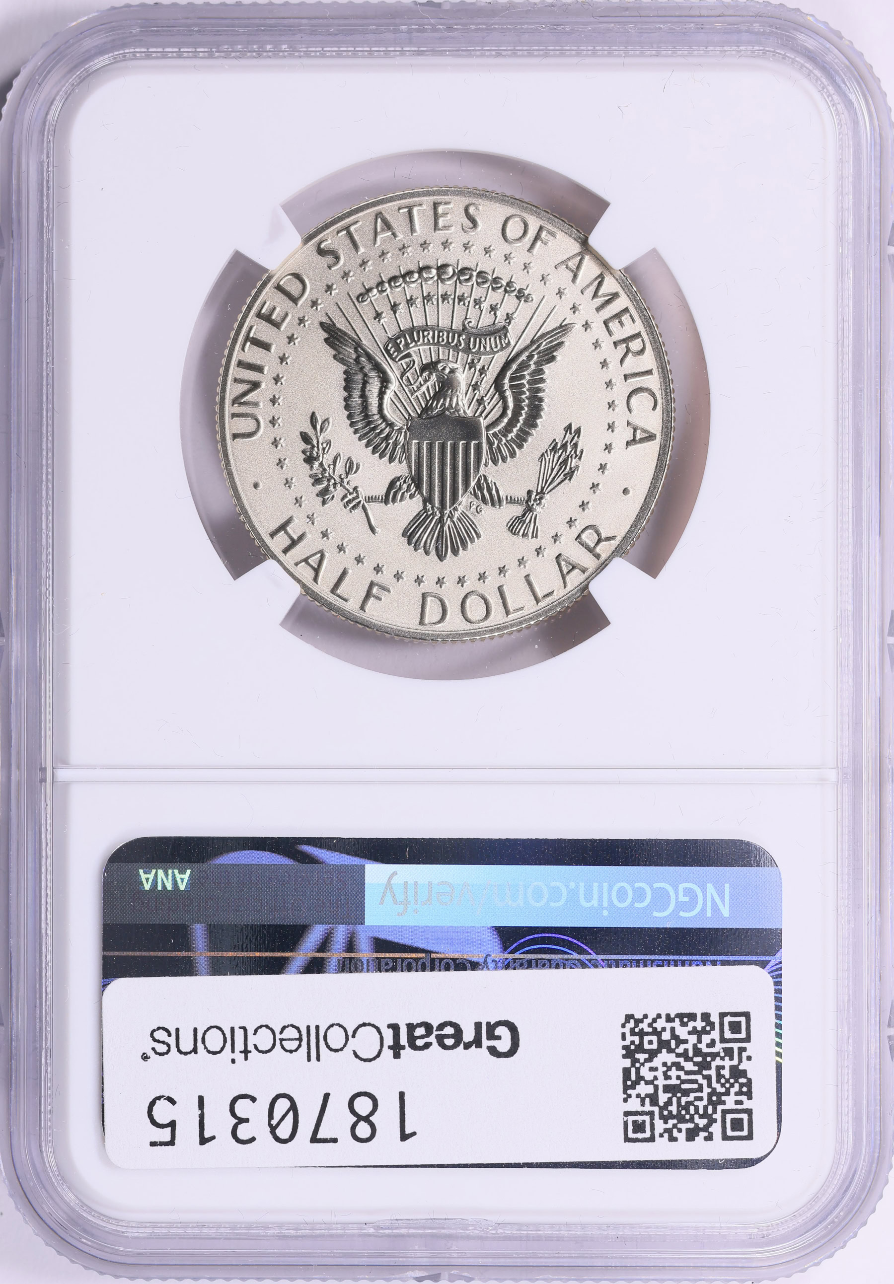 2019-S Kennedy Half Dollar Enhanced Reverse Proof NGC Proof-70 (Item ...