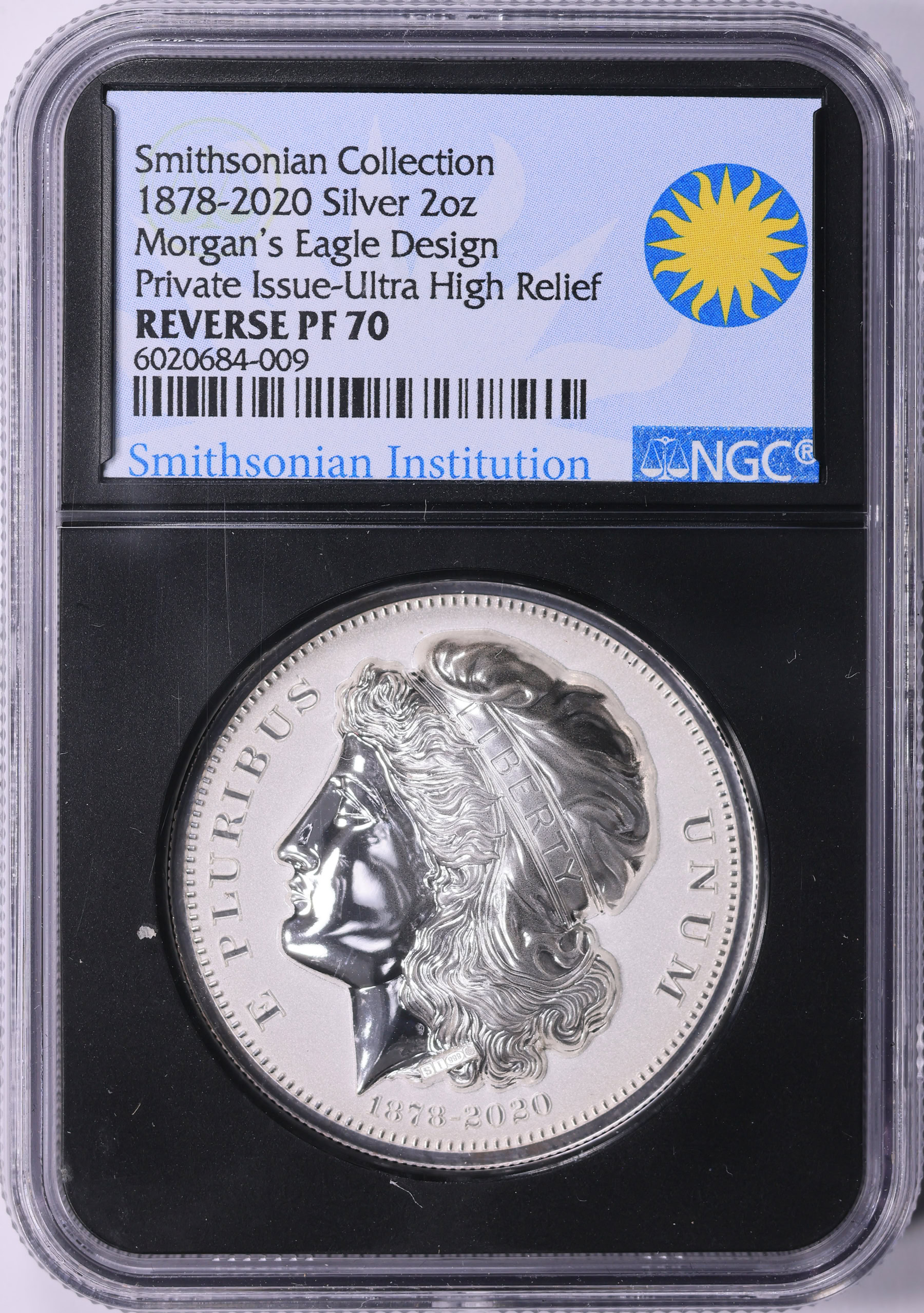 1878-2020 Silver 2 oz. Morgan's Eagle Design Private Issue Ultra High ...