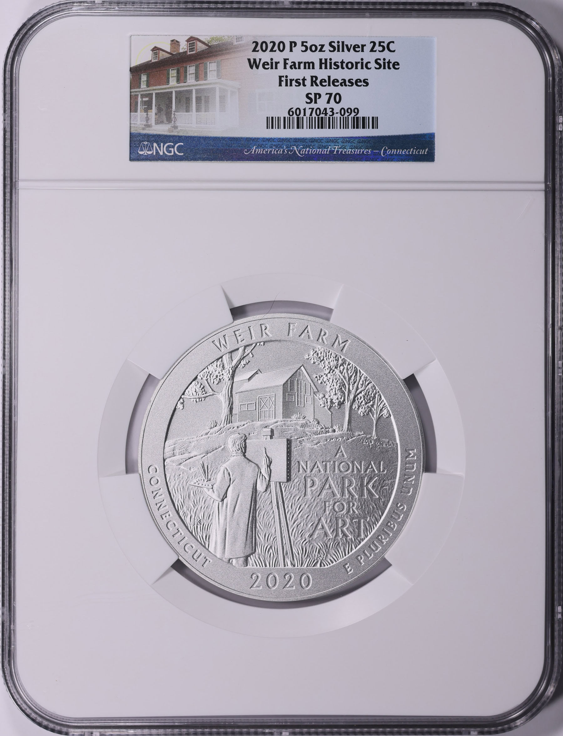 2020-P America the Beautiful 5 oz. Silver Quarter Weir Farm NP First ...