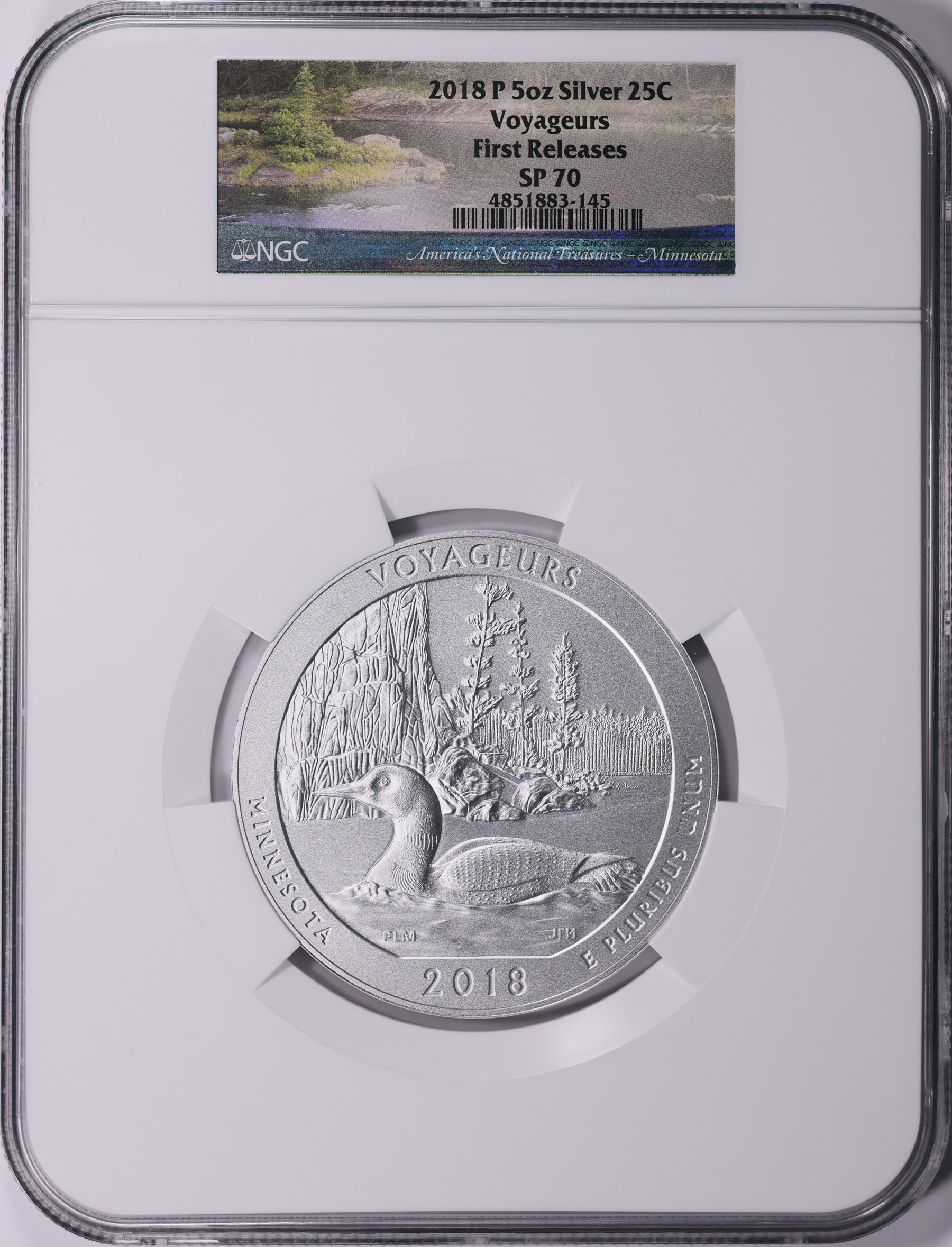 2018-P America the Beautiful 5 oz. Silver Quarter Voyageurs NP First ...