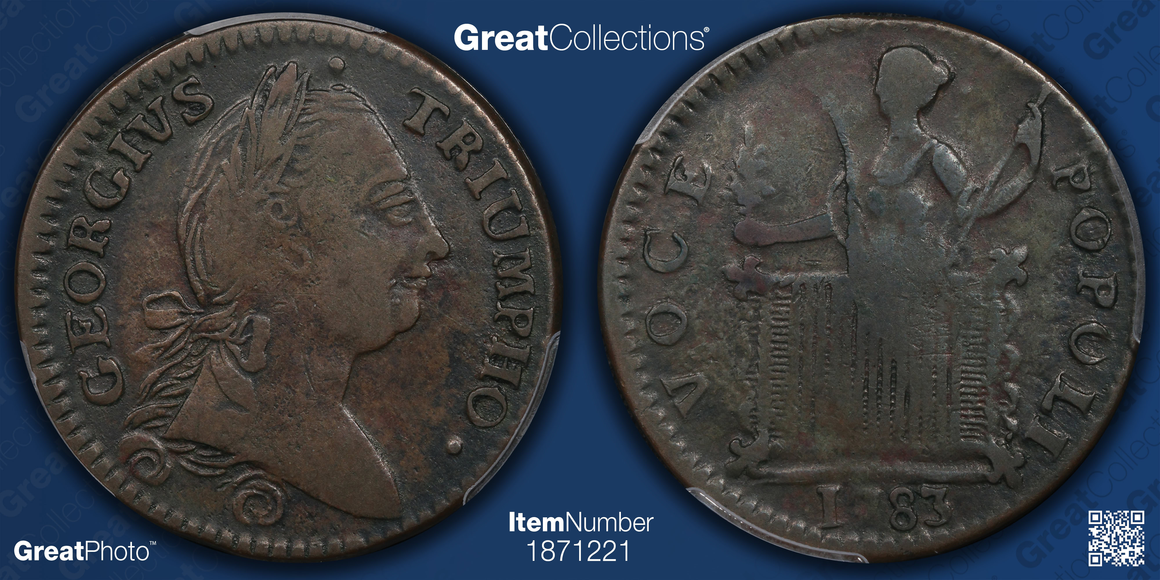 1783 Washington Triumpho Copper PCGS VF-25 (Item 1871221 ...