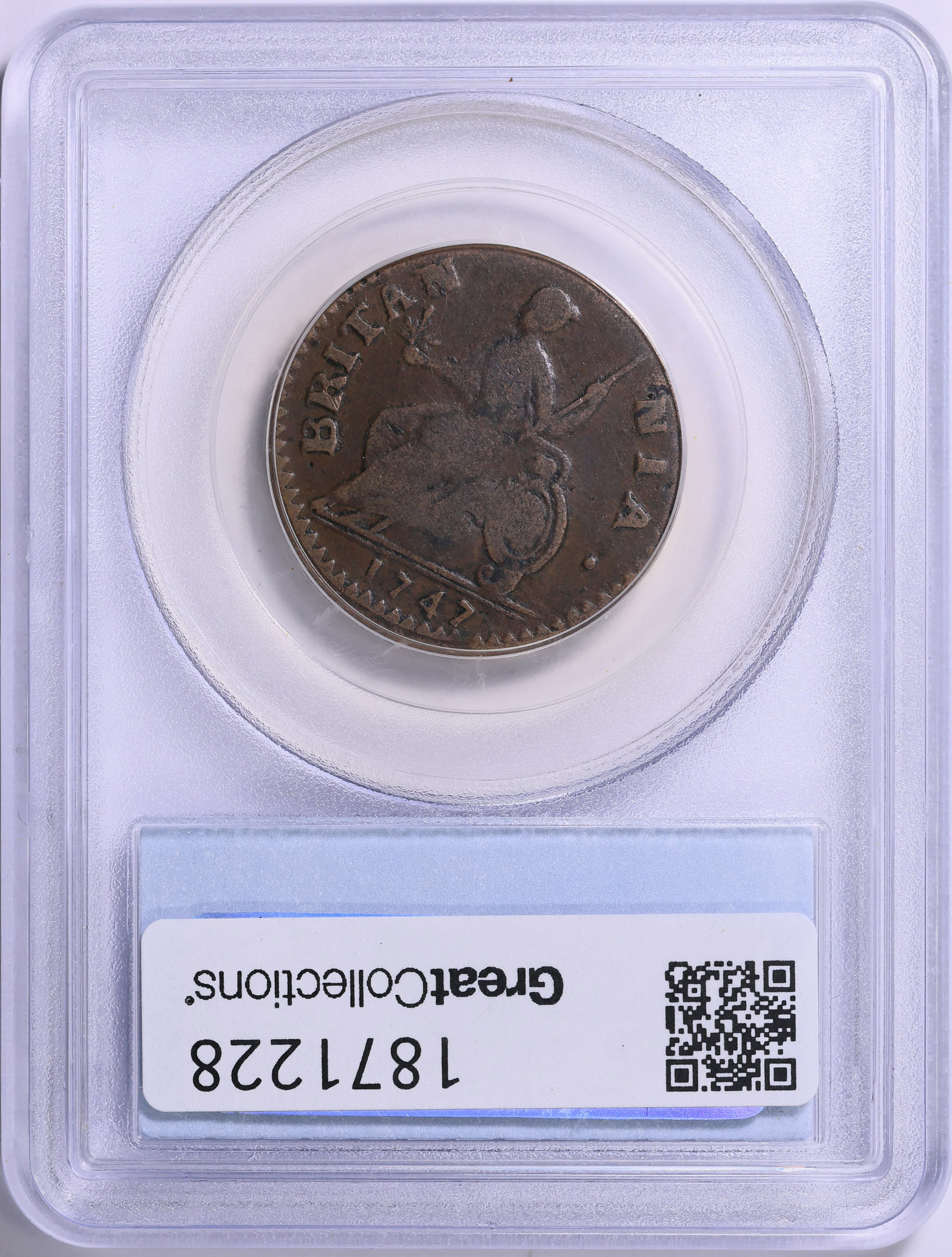 1747 Machin's Mills Copper Halfpence PCGS F-15 (Item 1871228 ...