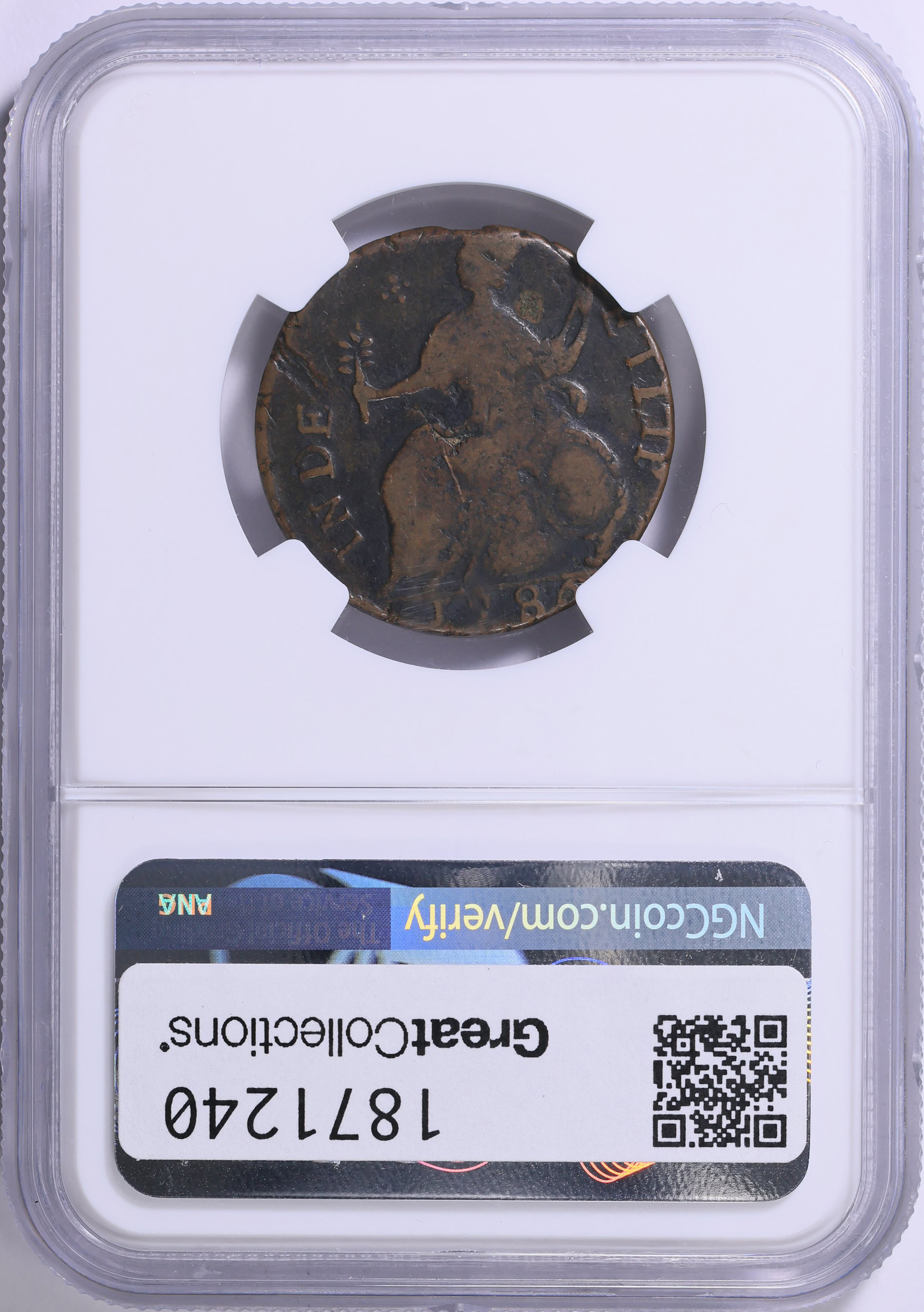 1786 Vermont Copper Bust Left, RR-10 NGC VG-10 BN (Ex: Long Island ...