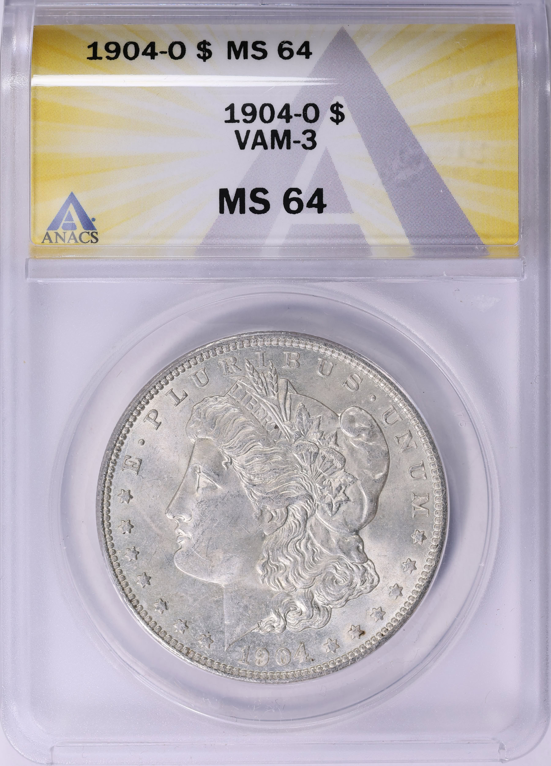 1904-O Morgan Silver Dollar VAM-3 ANACS MS-64 (Item 1871296) | GreatCollections Coin Auctions