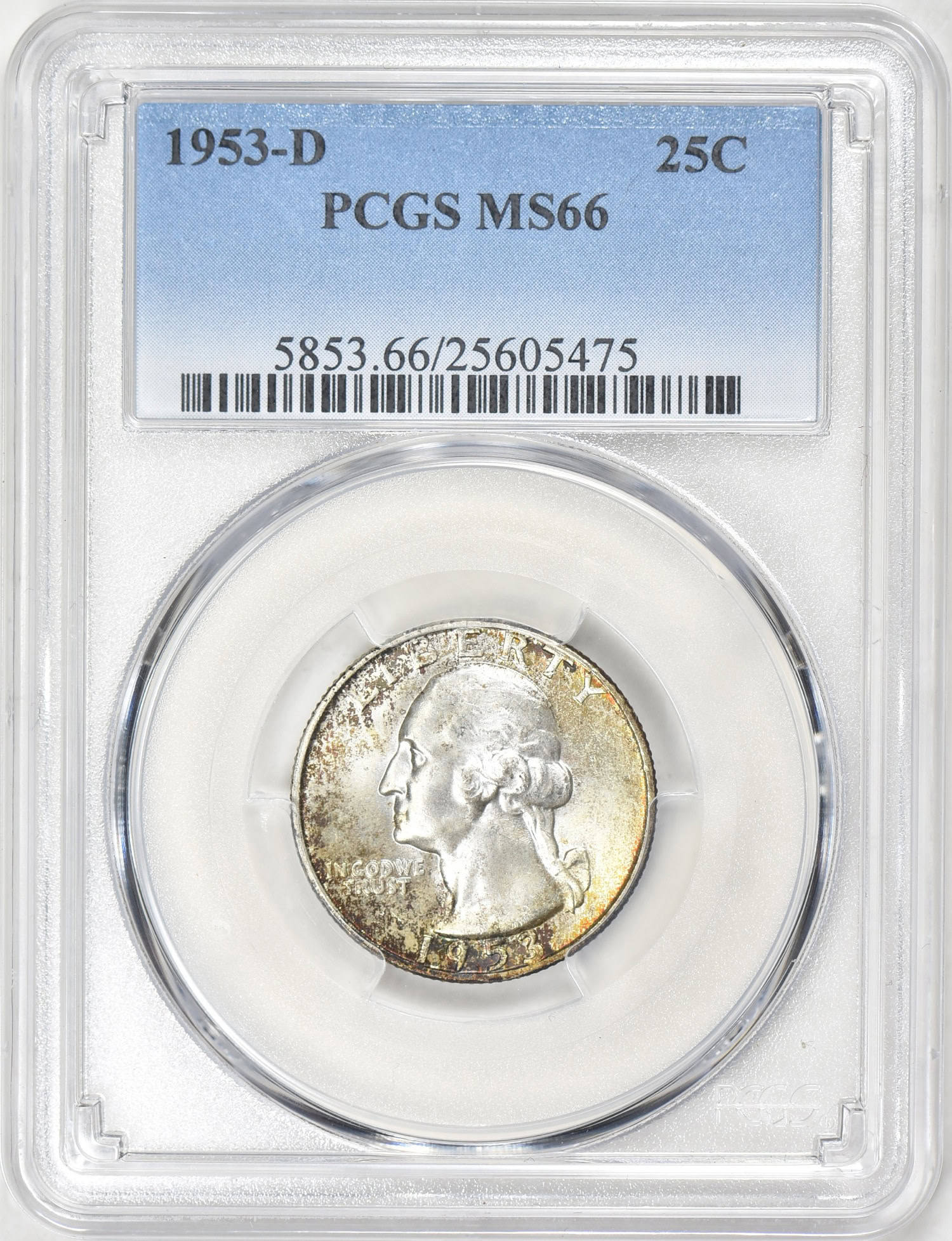 1953-D Washington Quarter PCGS MS-66 (Toned) (Item 1871360) | GreatCollections Coin Auctions