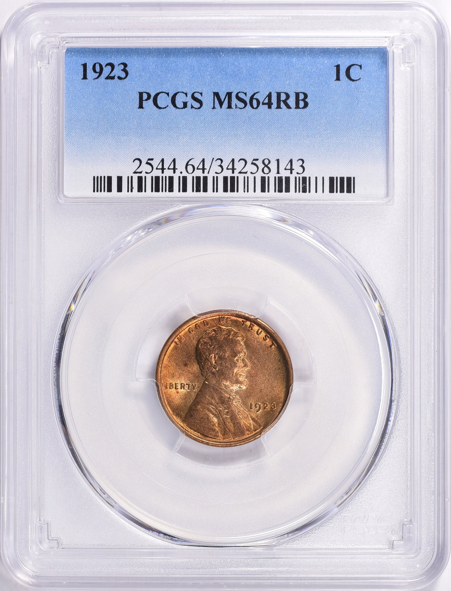 1923 Lincoln Cent PCGS MS-64 RB (Item 1871370) | GreatCollections Coin Auctions