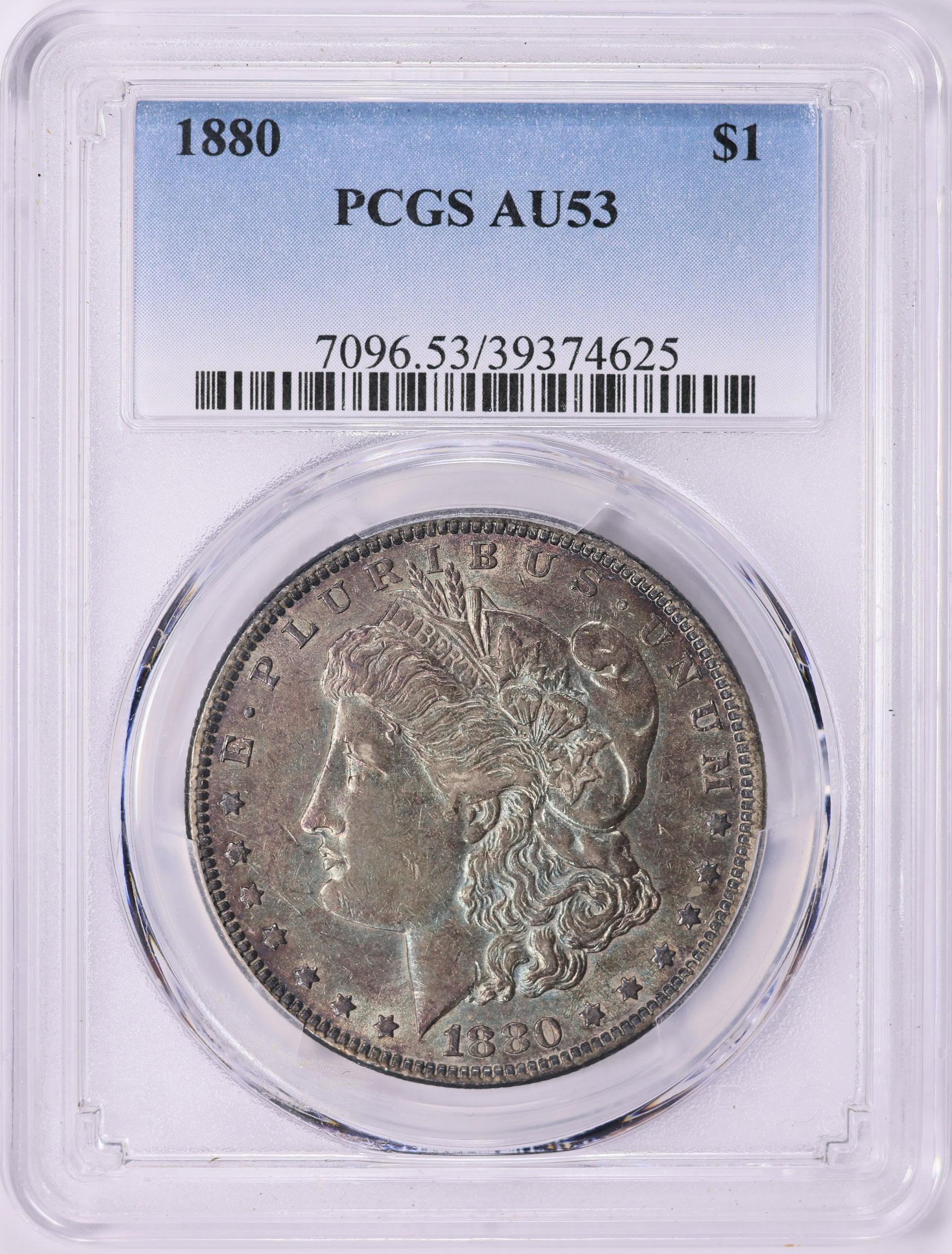 1880 Morgan Silver Dollar PCGS AU-53 (Toned) (Item 1871450) | GreatCollections Coin Auctions
