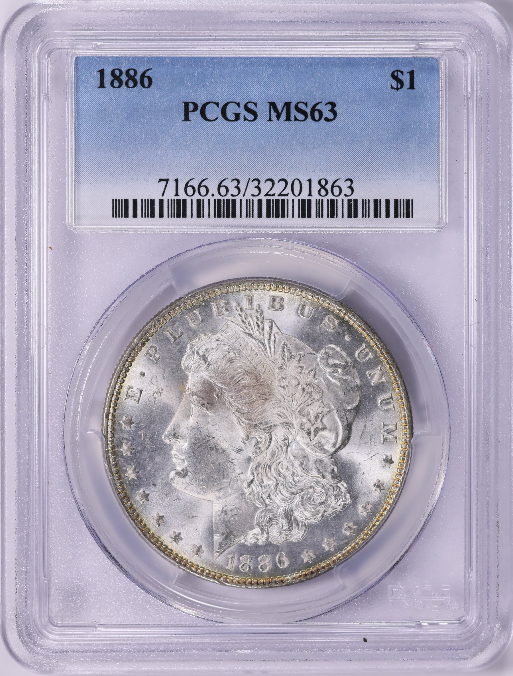 1886 Morgan Silver Dollar PCGS MS-63 (Item 1871459) | GreatCollections Coin Auctions