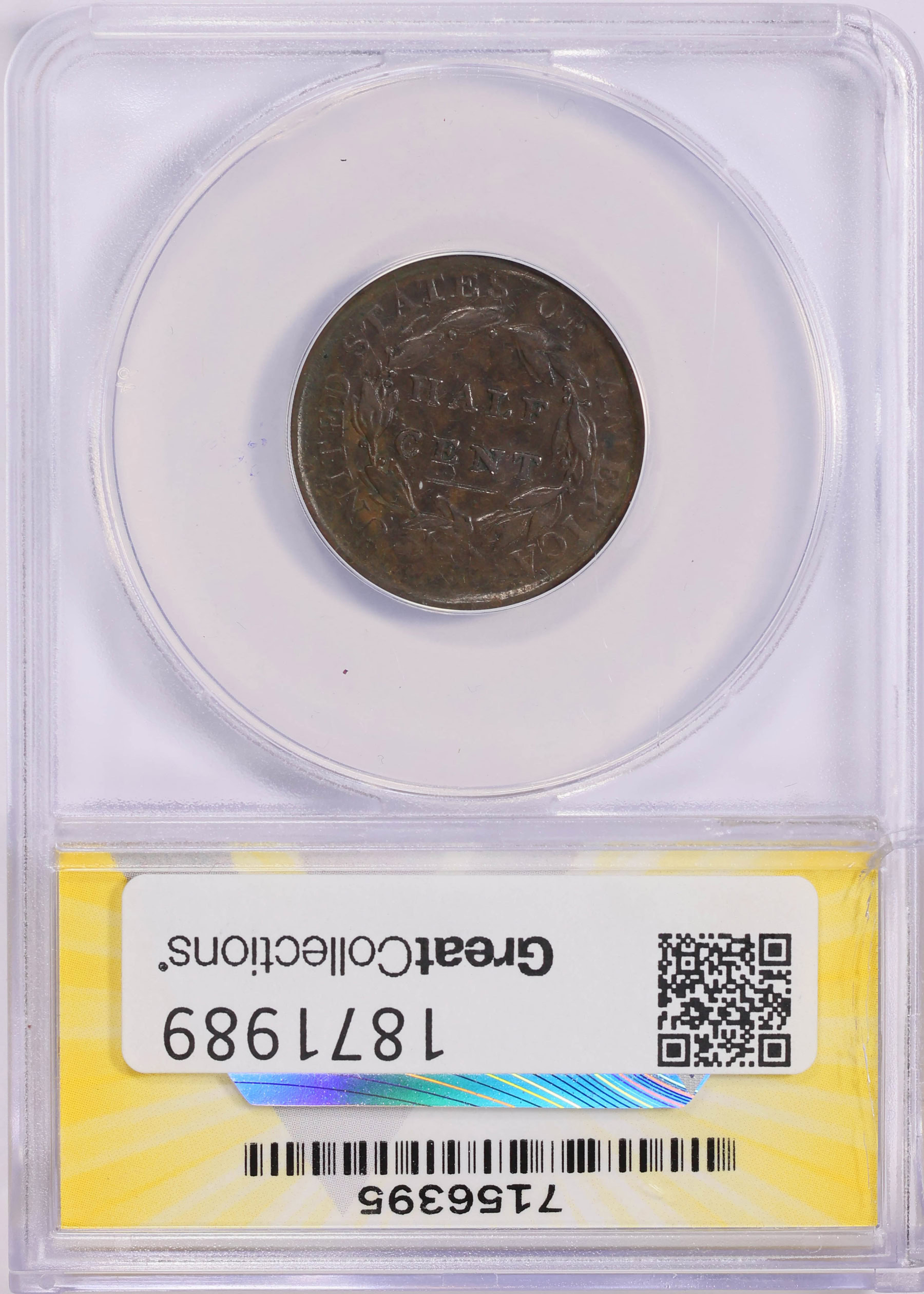 1809/6 Classic Half Cent 9 Over Inverted 9 "Overdate" Cohen 5 ANACS VF ...