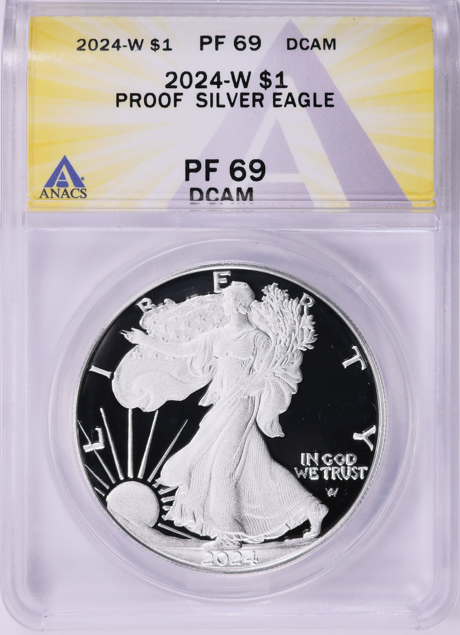2024-W $1 Silver Eagle ANACS Proof-69 DCAM | ANACS Cert #7761624 ...