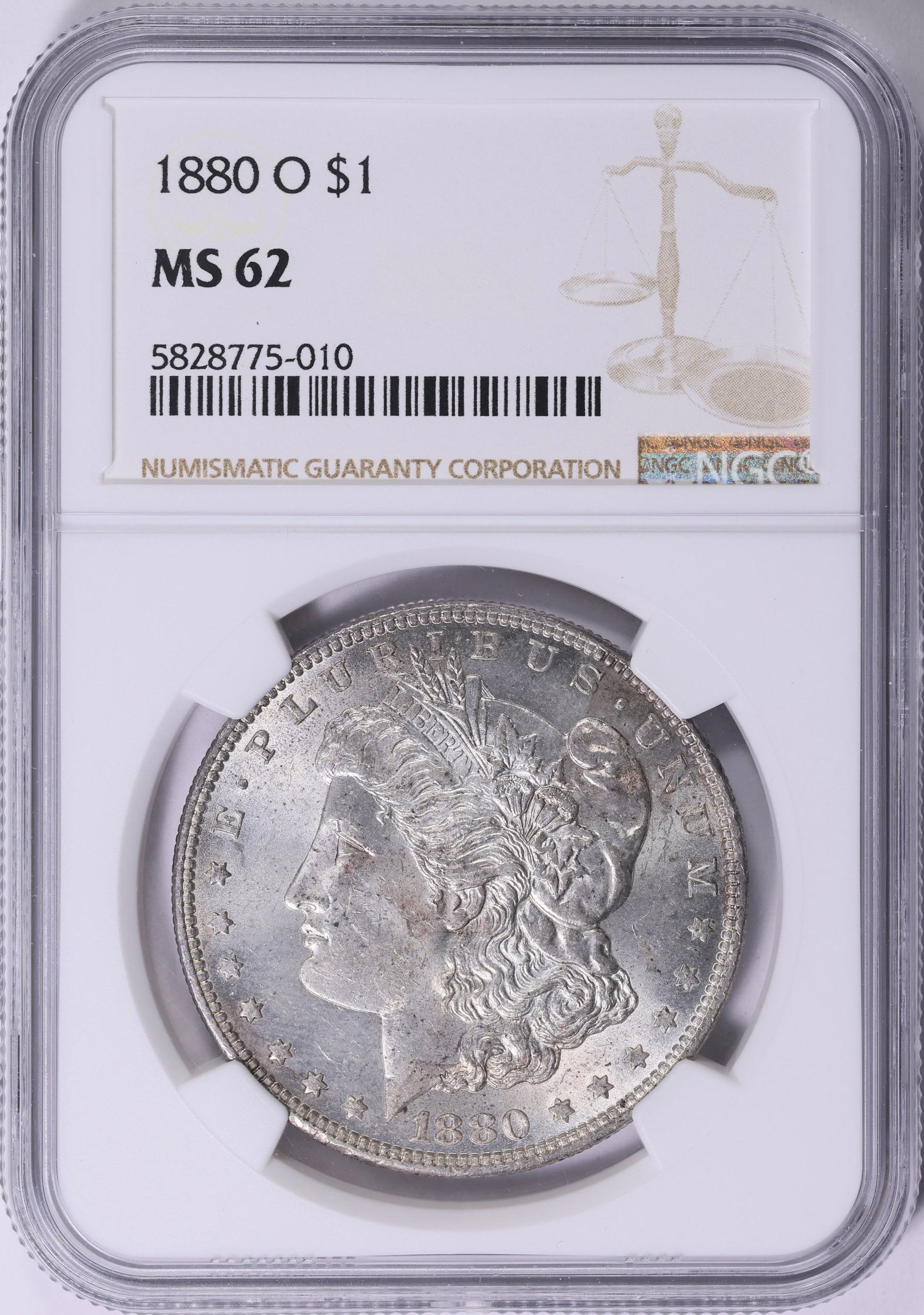 1880-O Morgan Silver Dollar NGC MS-62 (Item 1872253) | GreatCollections Coin Auctions