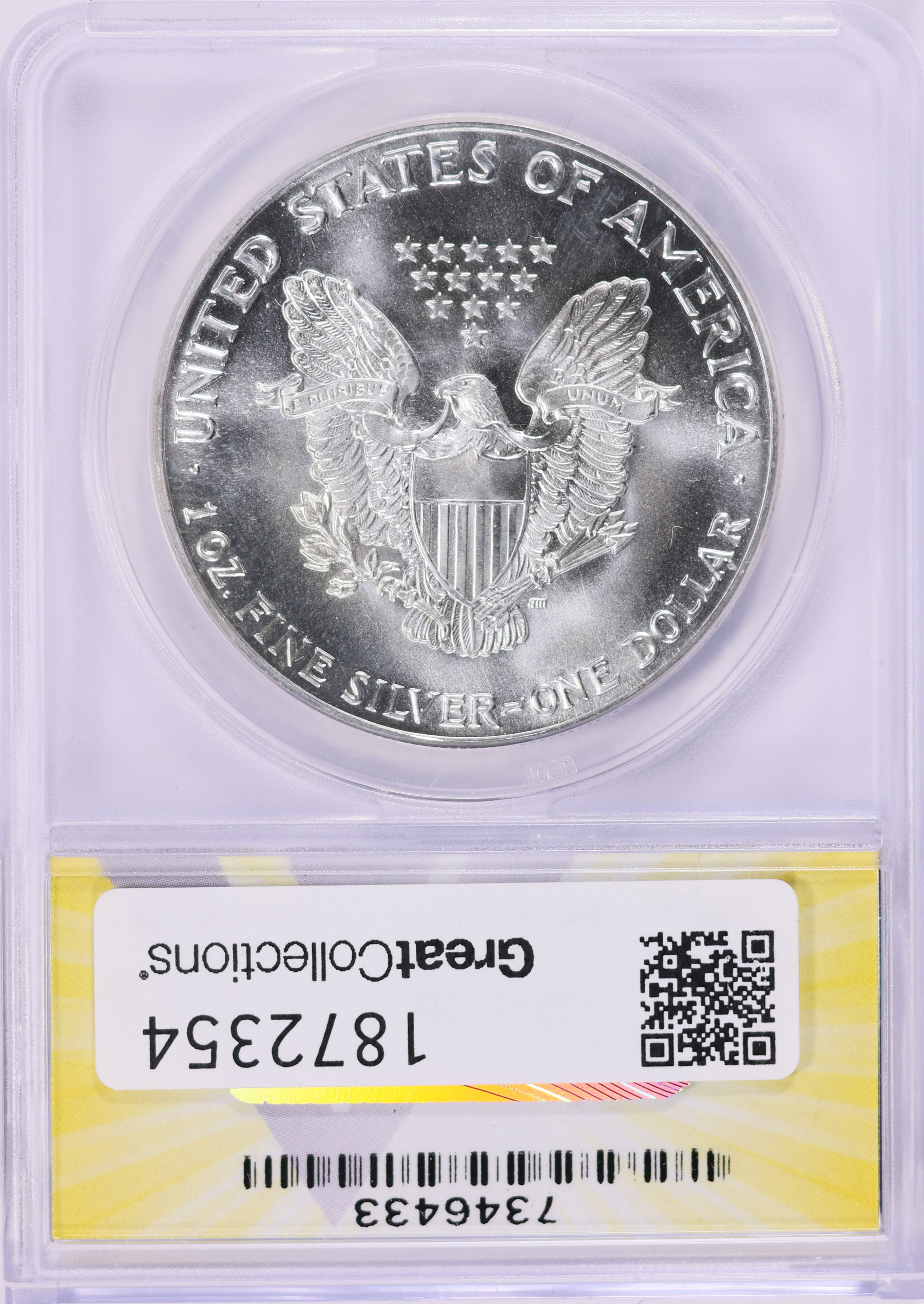 1987-(S) $1 Silver Eagle Struck at San Francisco ANACS MS-68 (Item ...
