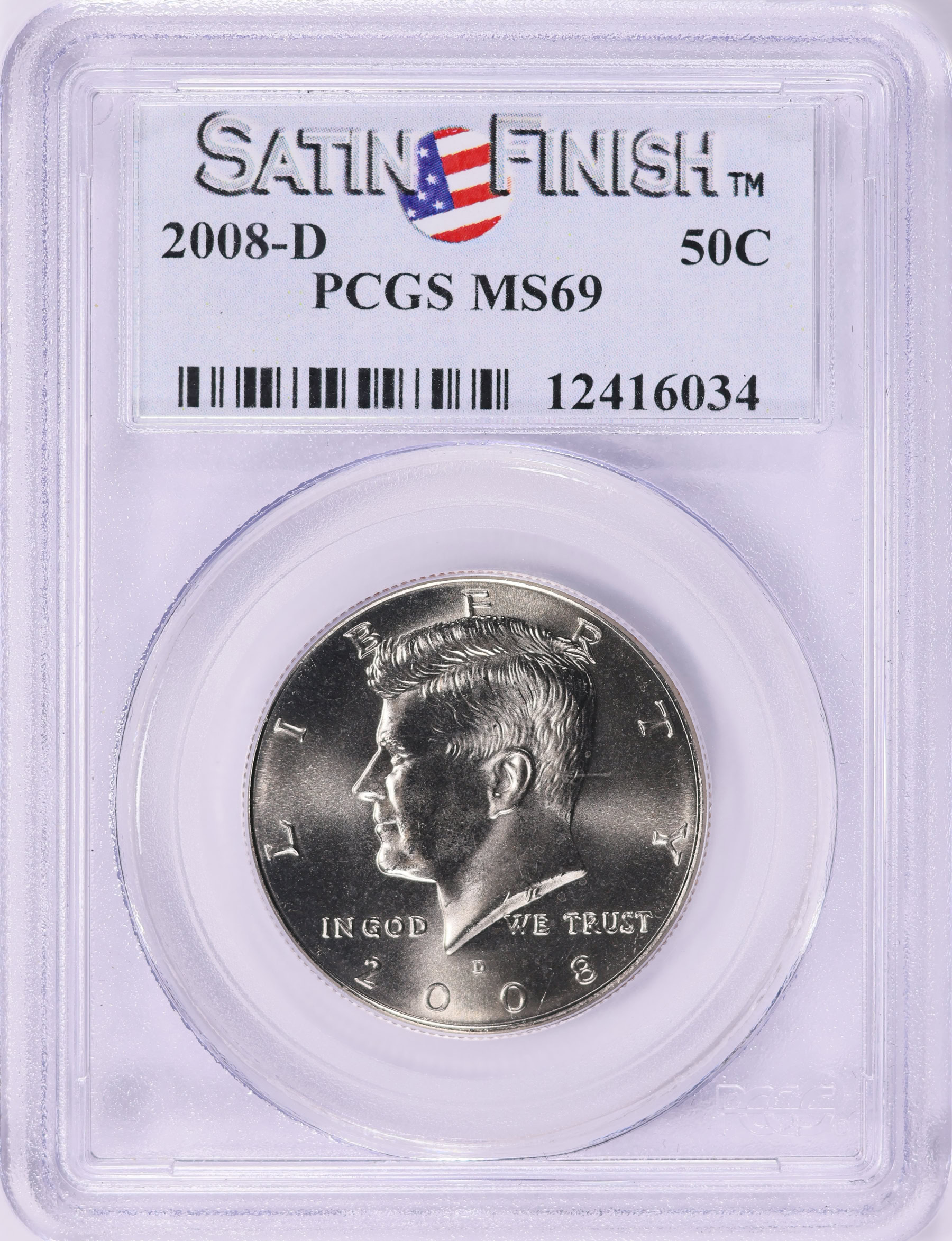 2008-D Kennedy Half Dollar Satin Finish PCGS MS-69 (Item 1872375 ...