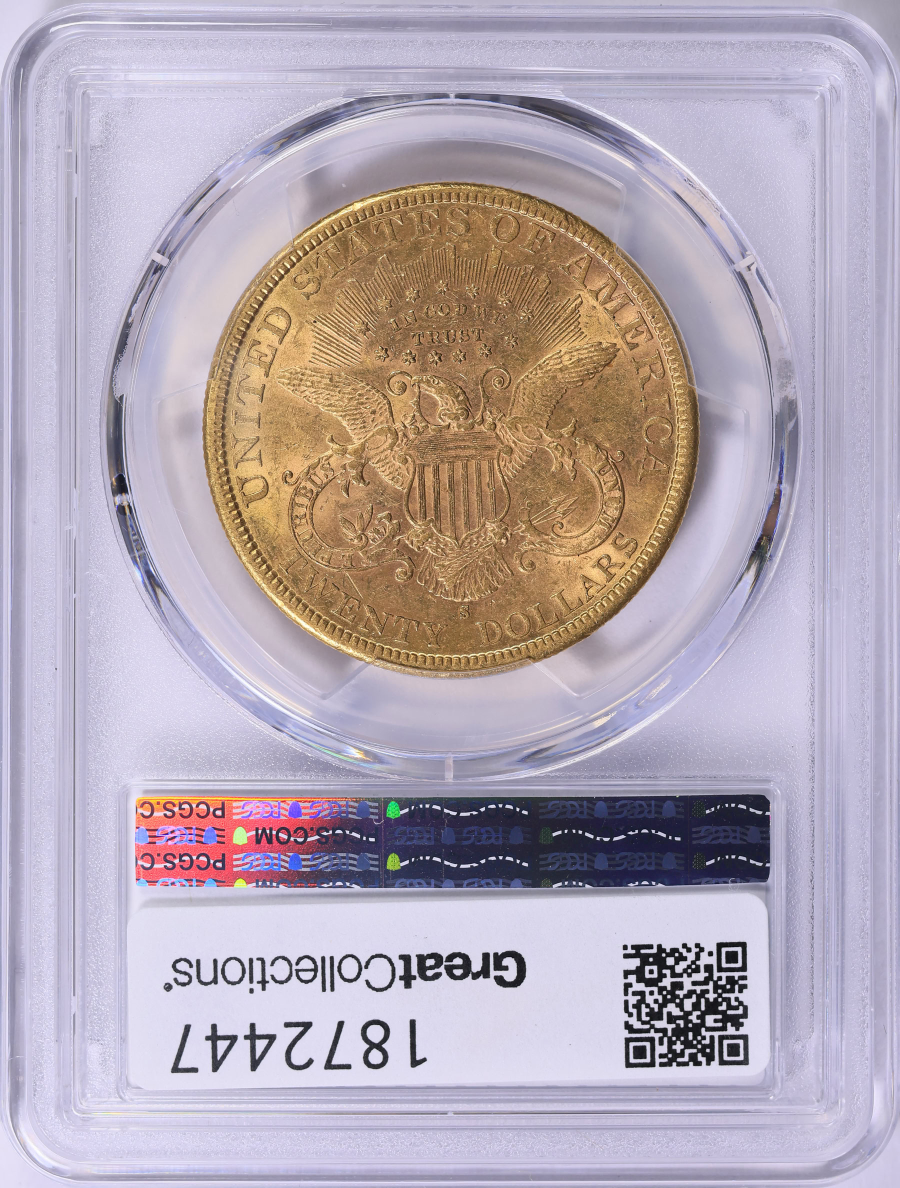 1882-S Liberty Gold Double Eagle PCGS AU-58 (Item 1872447 ...