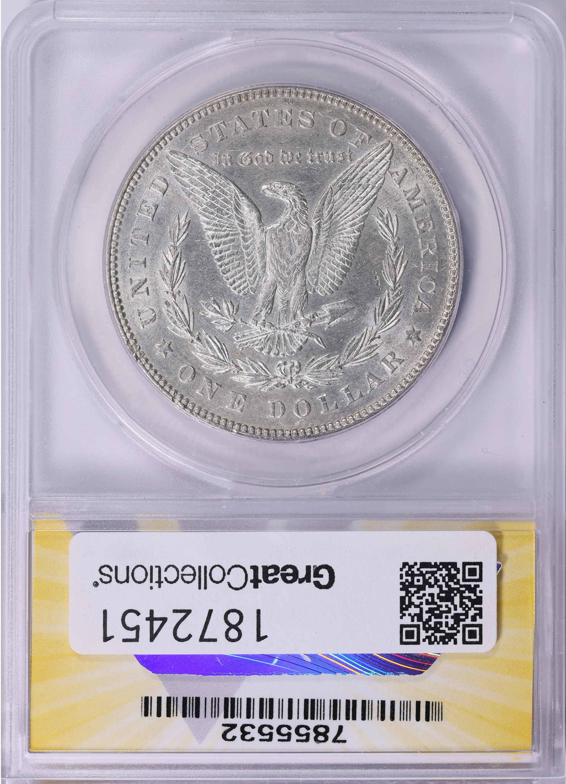 1878 7/8TF Morgan Silver Dollar VAM-38 ANACS AU-58 Details (Item 1872451) | GreatCollections ...