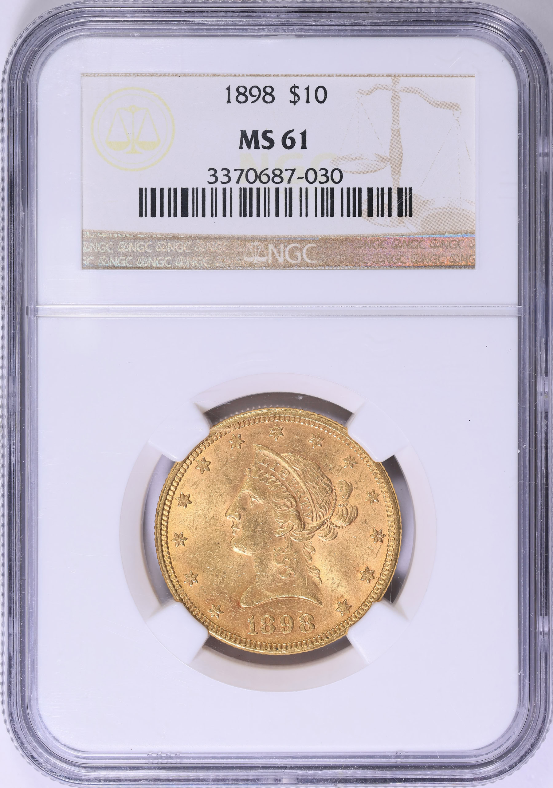 1898 Liberty Gold Eagle NGC MS-61 (Item 1872689) | GreatCollections Coin Auctions